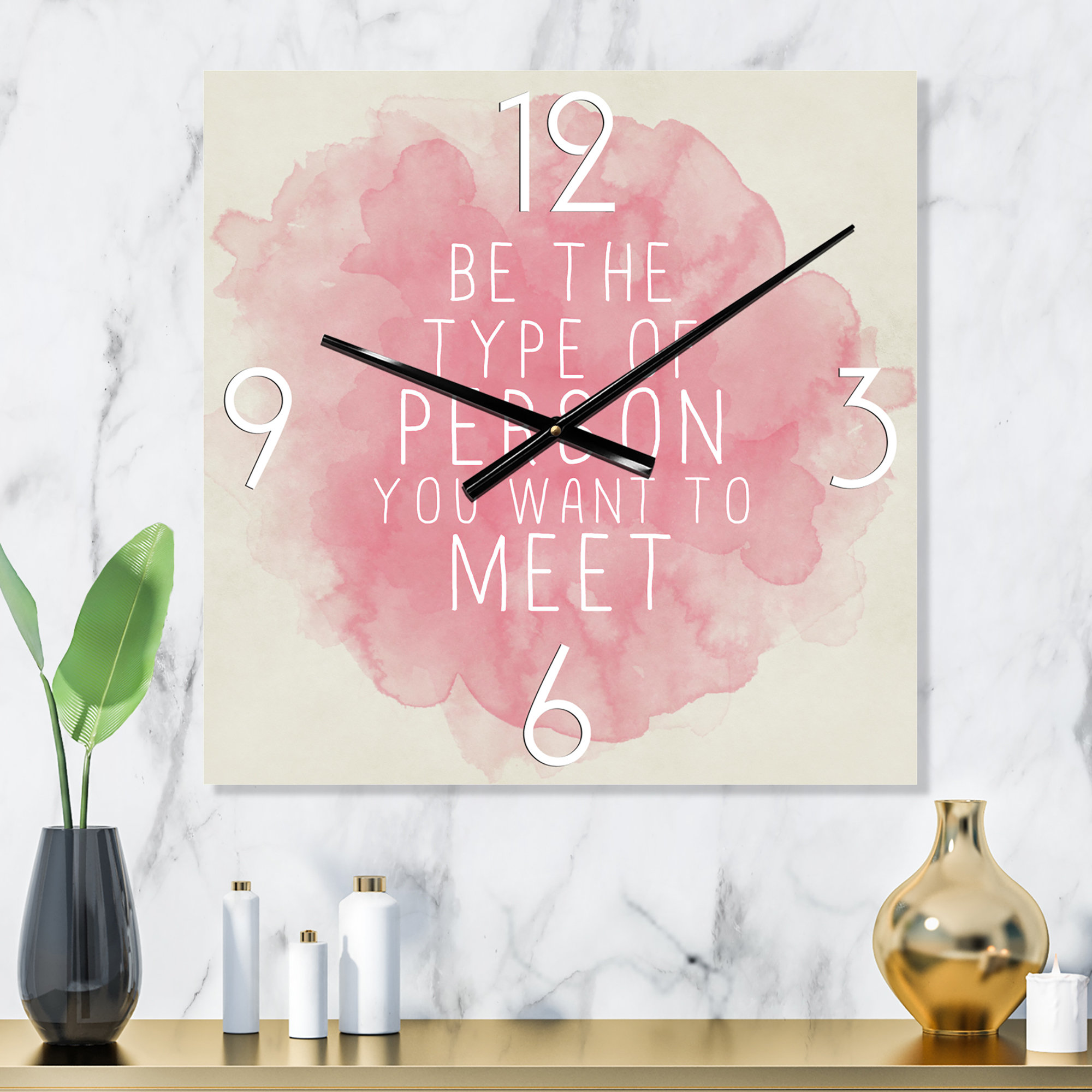 East Urban Home Be the Person You Want To Meet - Traditional Wall Clock ...