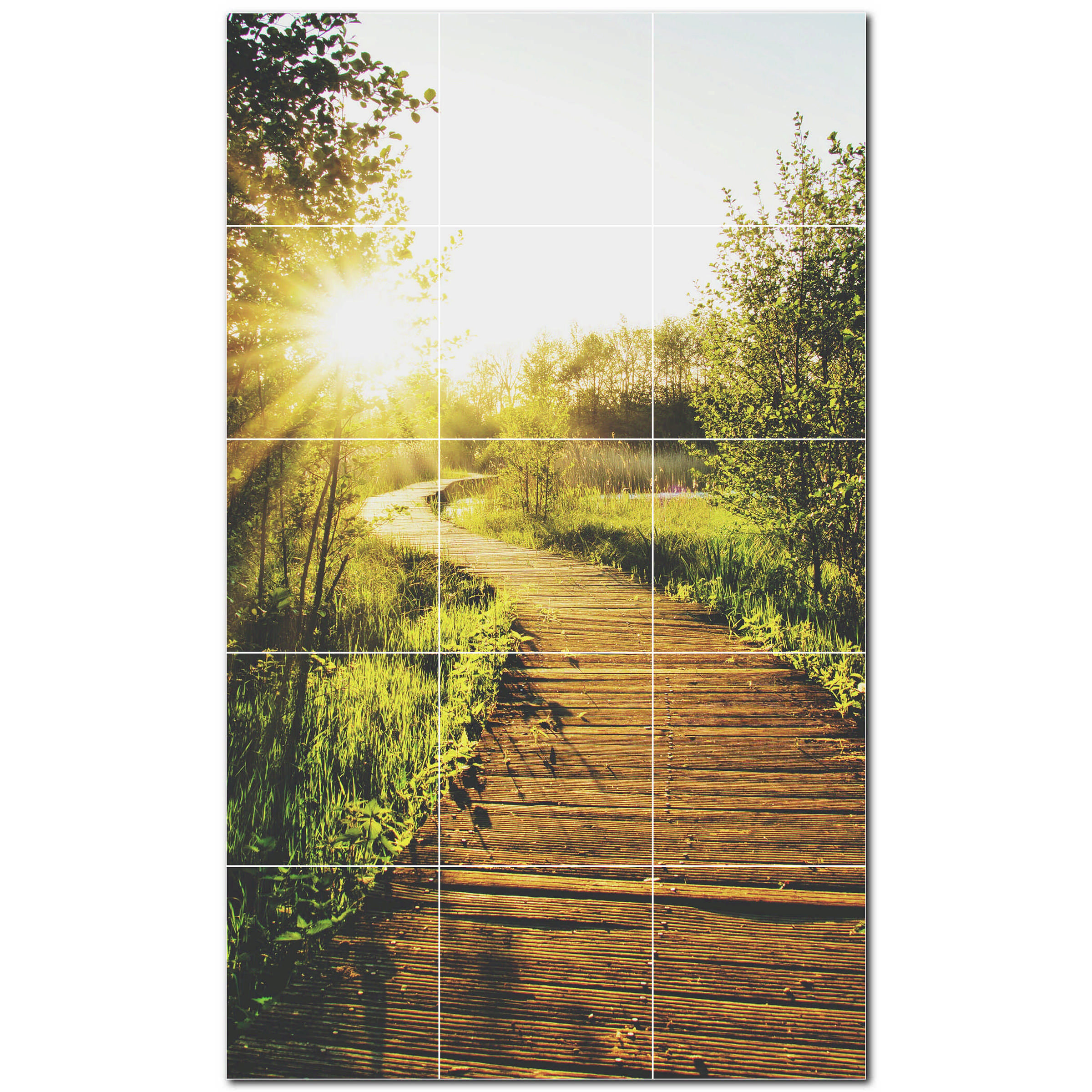 Picture-Tiles.com 36" x 60" Ceramic Bridge Photo Decorative Mural Tile ...
