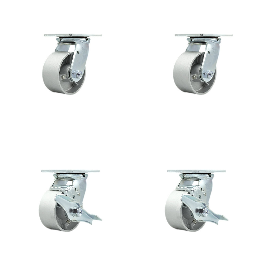 Service Caster 4 Piece Semi Steel Caster Set | Wayfair