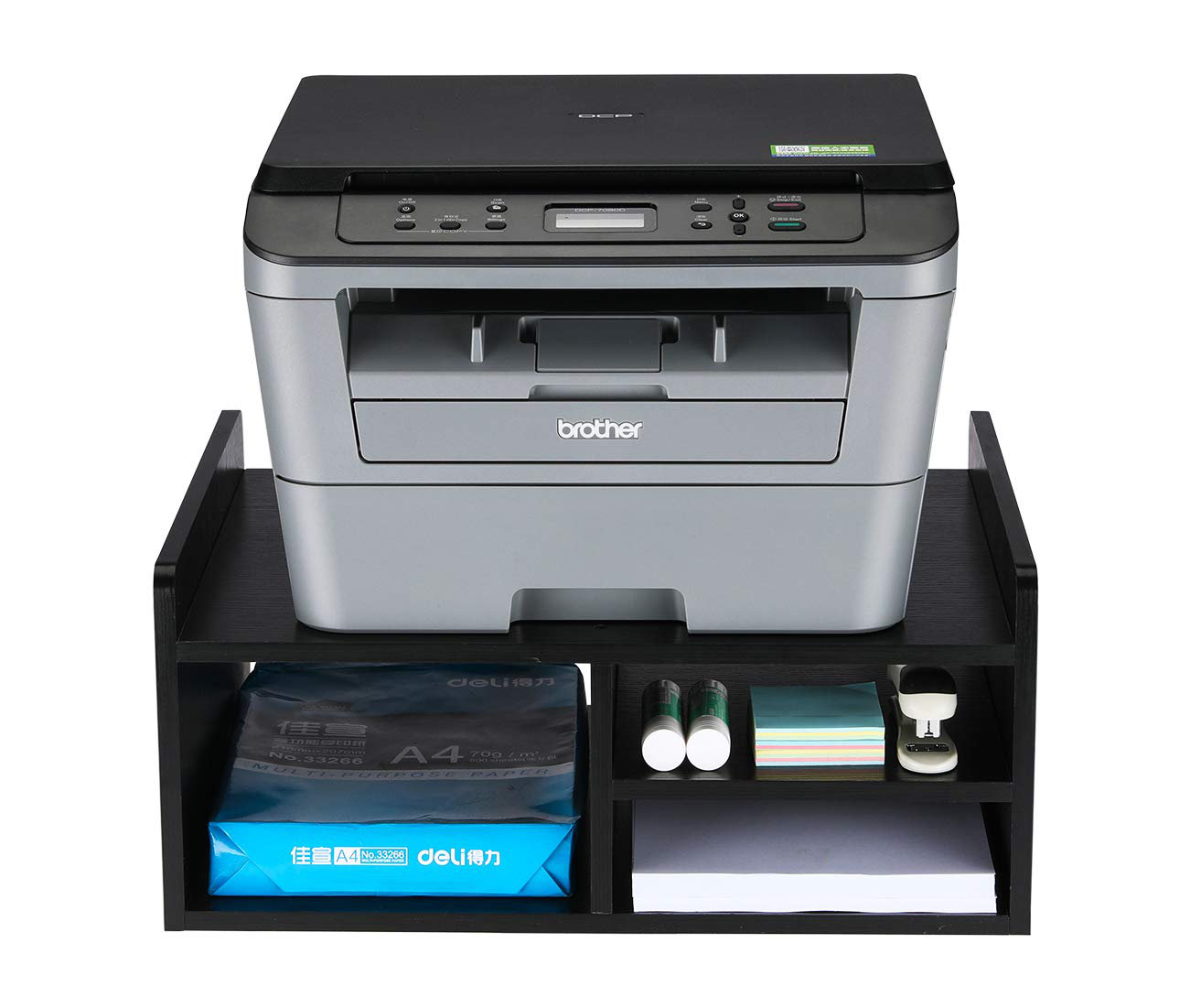 Latitude Run® Sabraw Desktop Printer Stand With Storage, Paper Storage ...