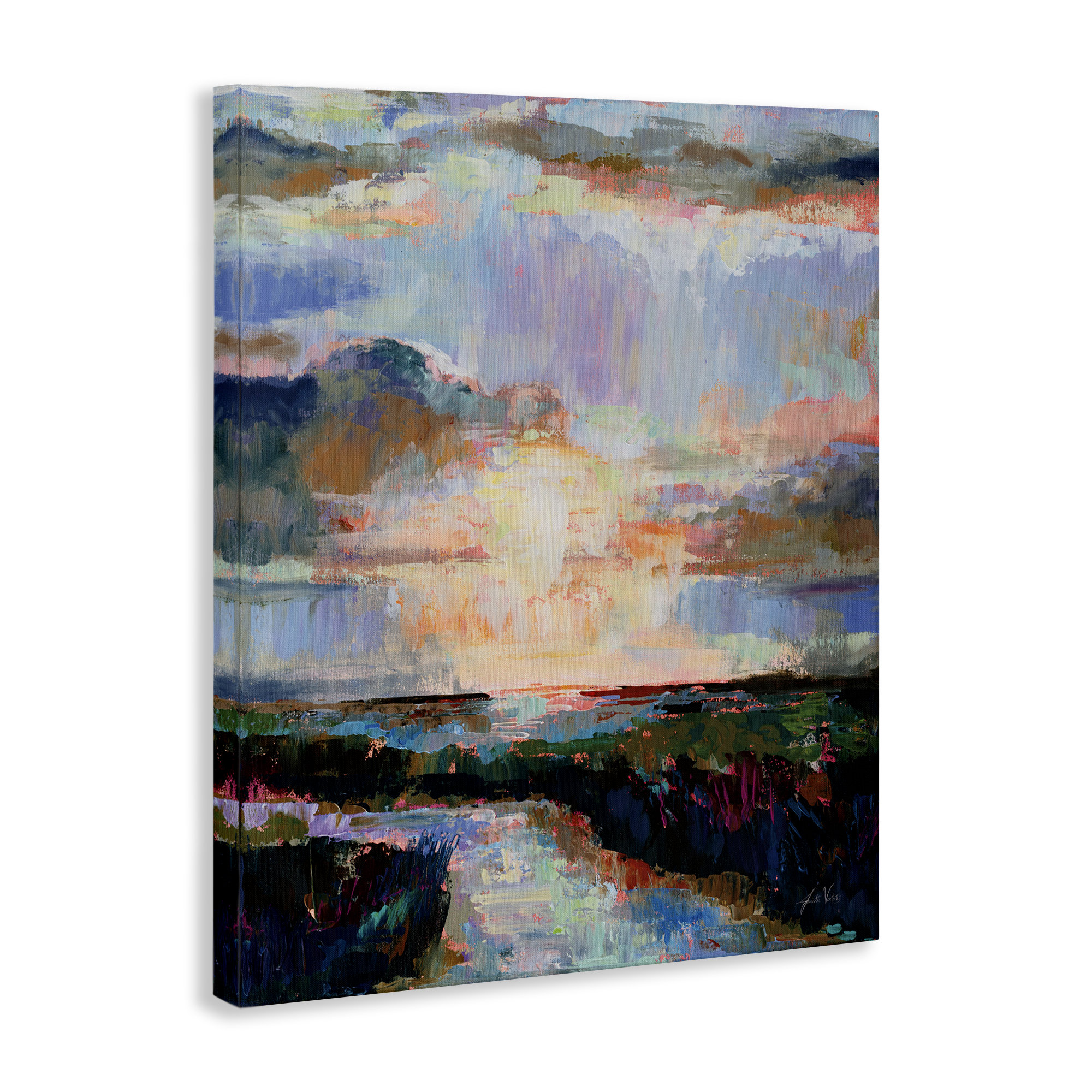 Winston Porter Sunlit Tide Abstract Canvas Wall Art by Jeanette ...