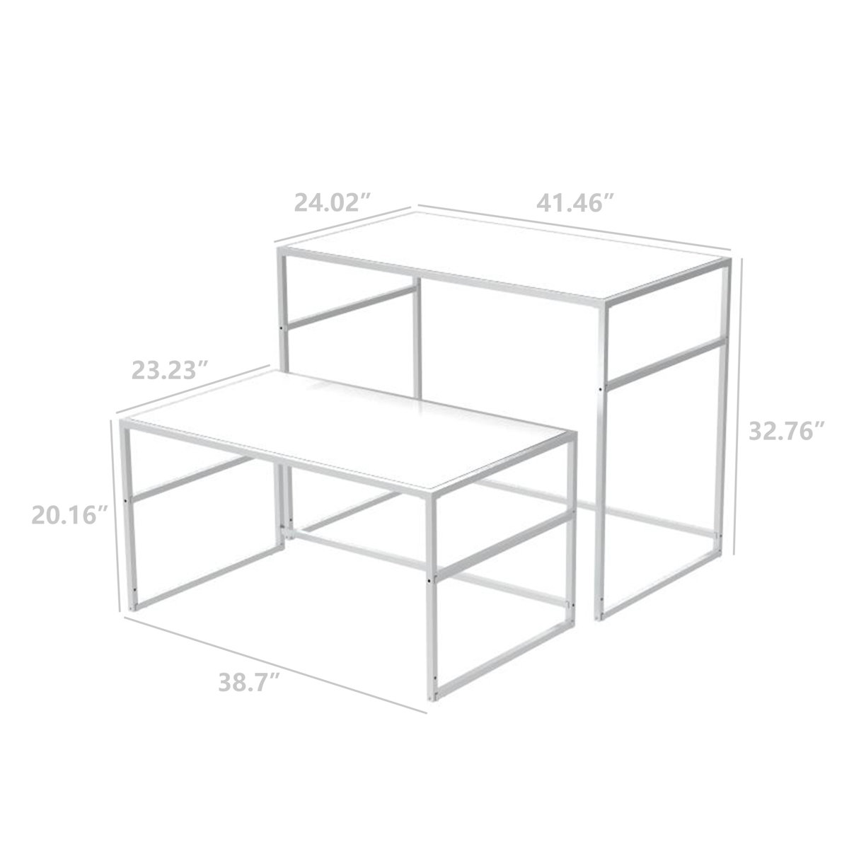 Fixturedisplays Nesting Display Tables, Set Of 2 (41.46" W X 24.02" D X ...