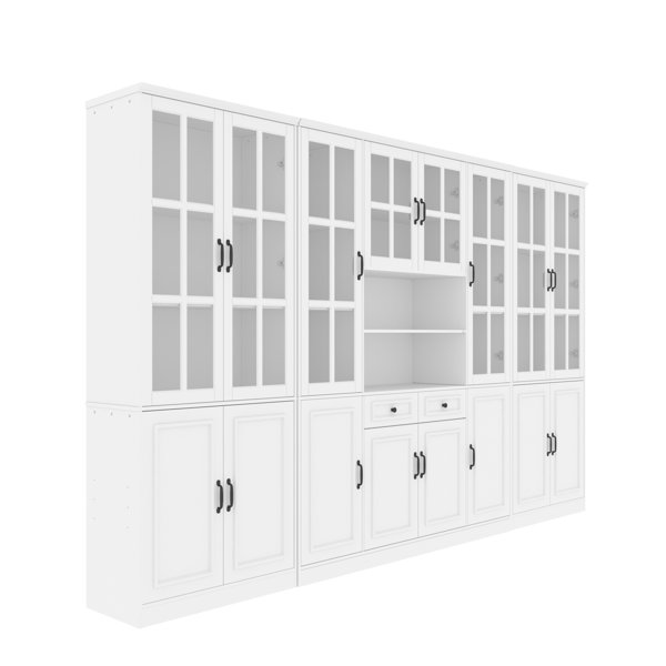 Red Barrel Studio® 126" W Large Pantry Cabinet Buffet Table & Reviews ...