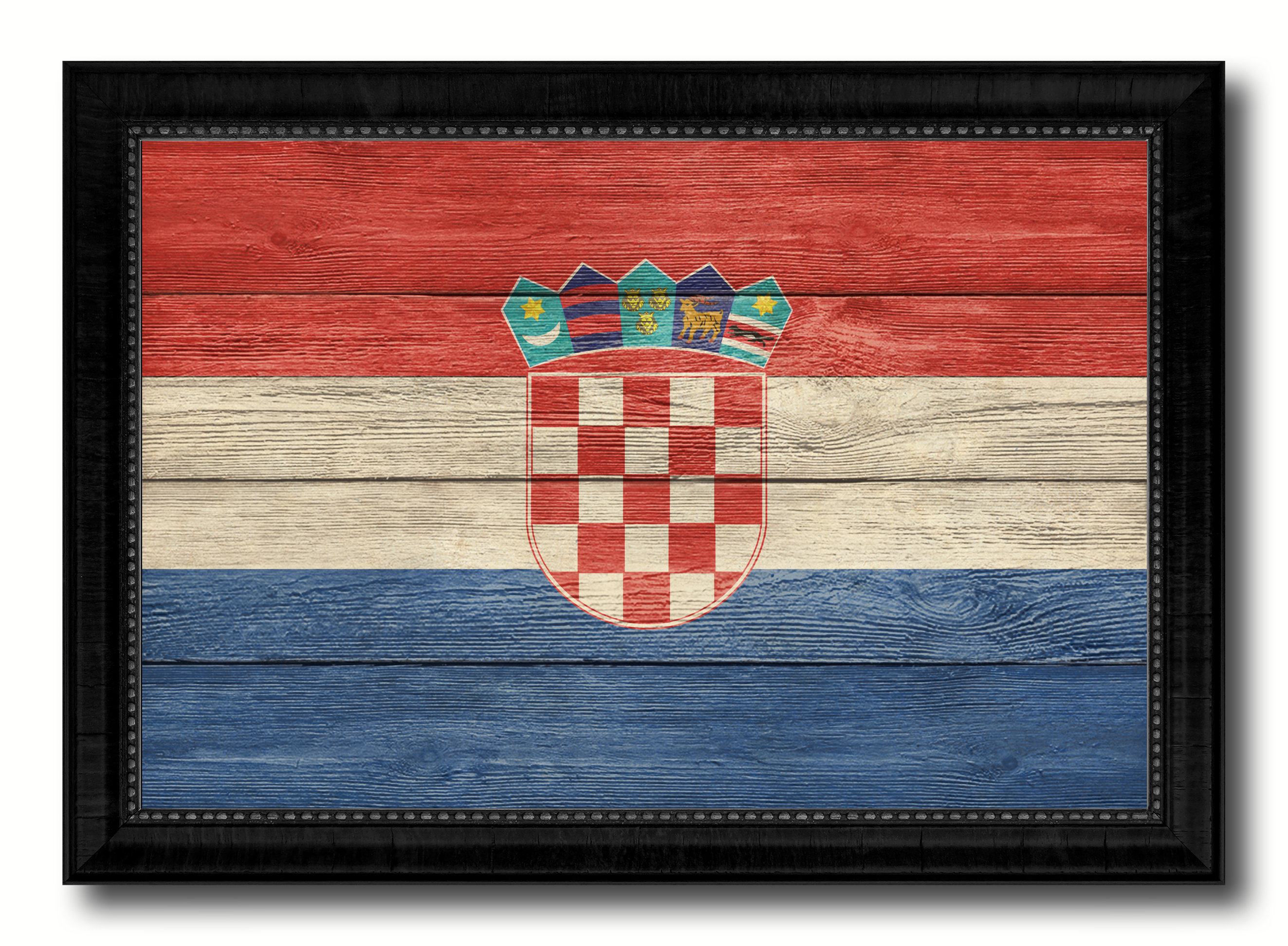 Spot Color Art Croatia Country Flag - Picture Frame Print on Canvas ...