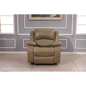 Red Barrel Studio® Convergent 41" Wide Faux Leather Standard Recliner ...
