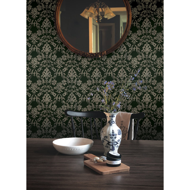 Room Mates Blooming Damask Peel and Stick Wallpaper | Wayfair