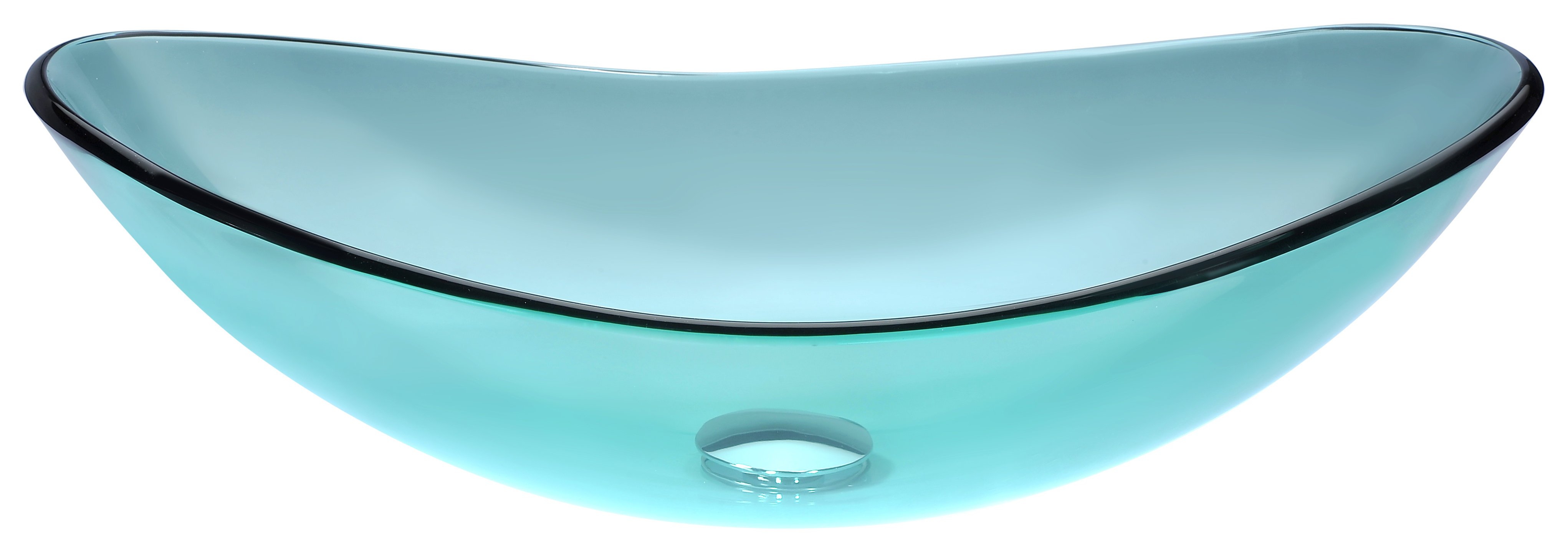 ANZZI Tale Lustrous Green Tempered Glass Oval Vessel Bathroom Sink ...