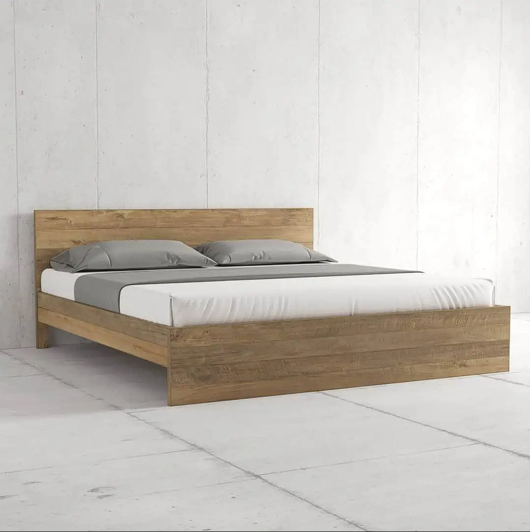 Loon Peak® Solid Wood Panel Bed | Wayfair