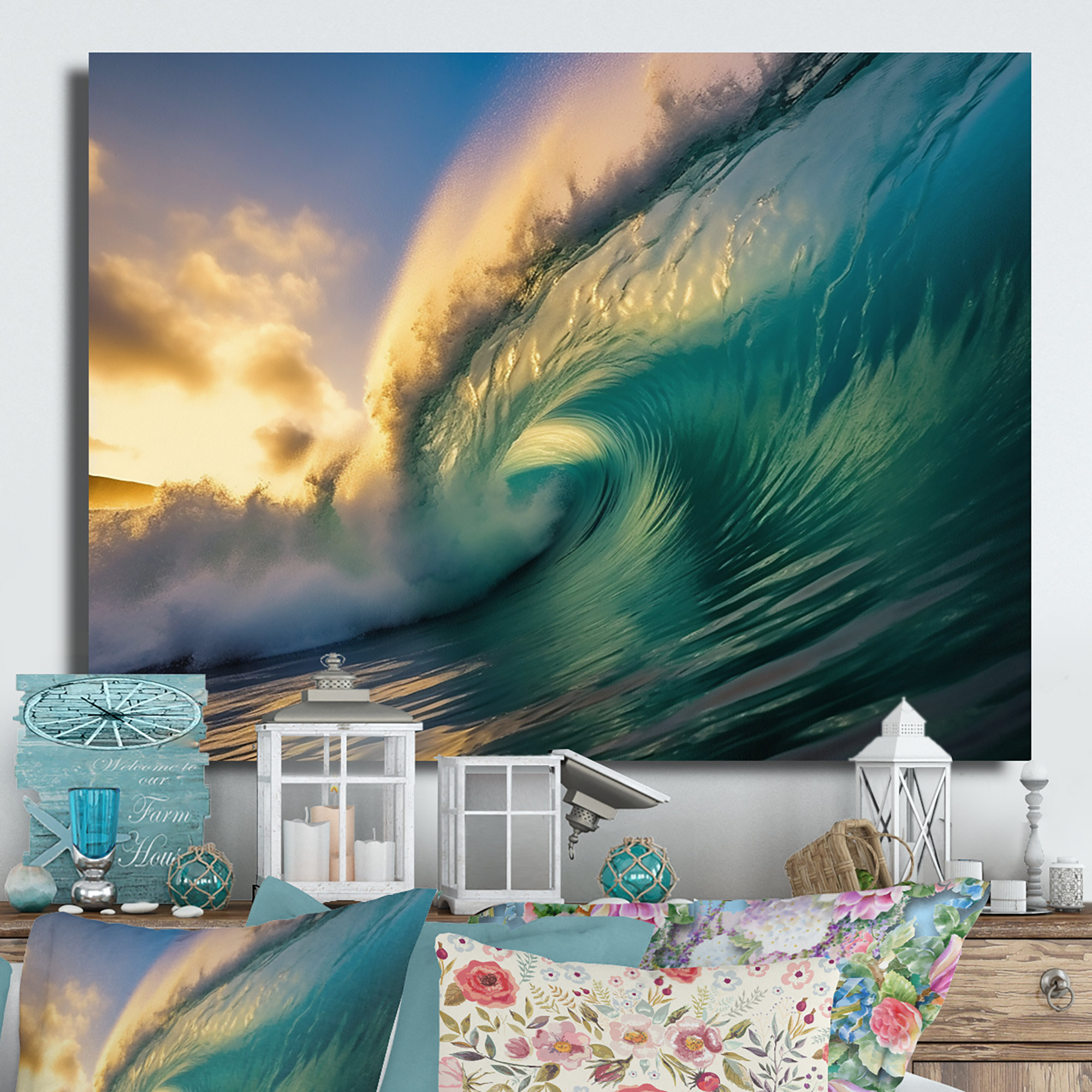 Rosecliff Heights Hawaiian Waves Surf Dream II - Hawaii Print on Metal ...