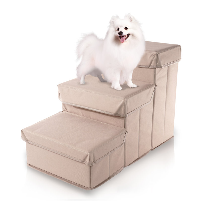 Tucker Murphy Pet™ Wava Padded 3 Step Pet Storage Foldable Steps ...
