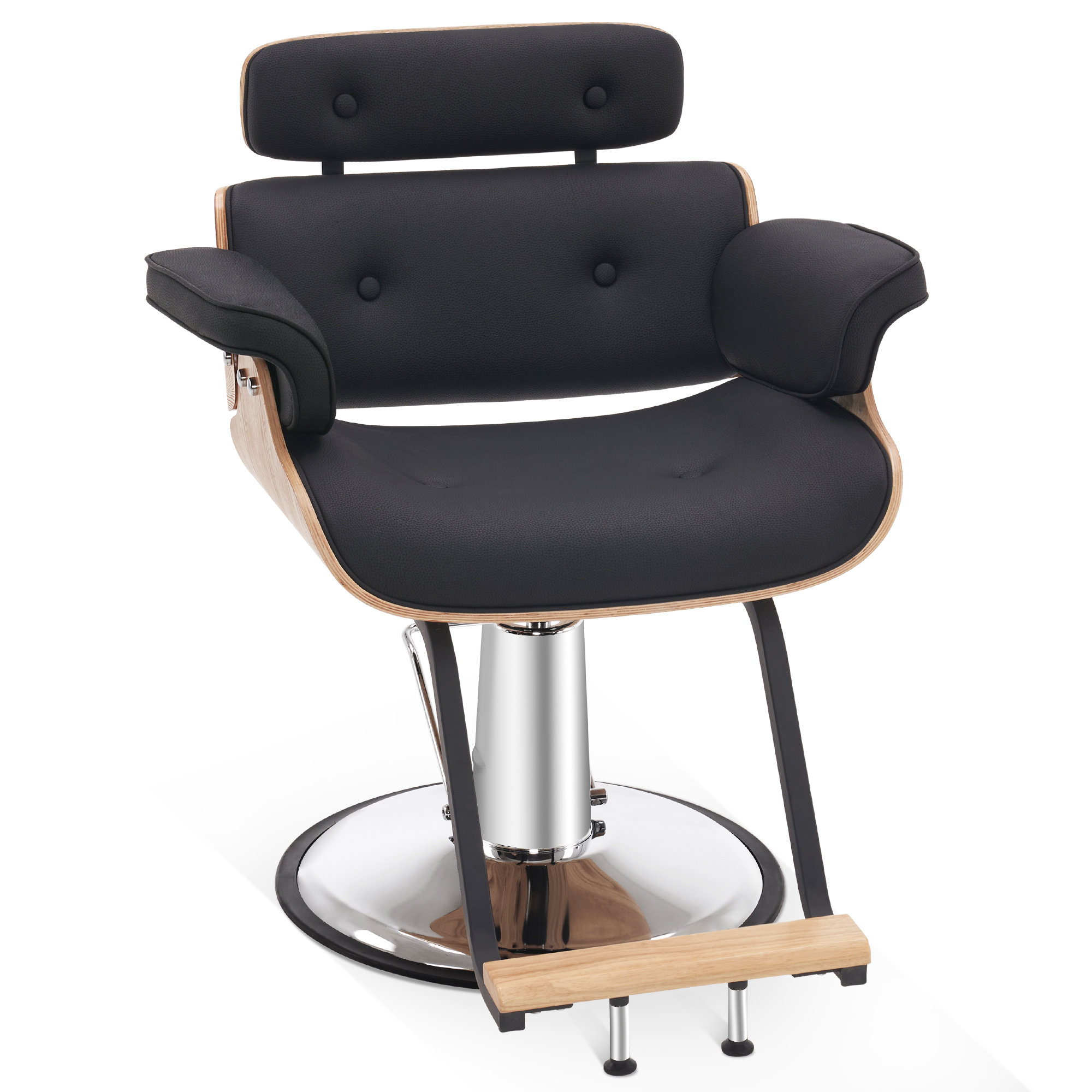 Inbox Zero Height Adjustable Hydraulic Barber Chair, Swivel Salon Chair ...