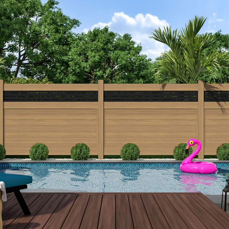 Barrette Outdoor Living Horizontal Fence Boardwalk Cypress Vinyl ...