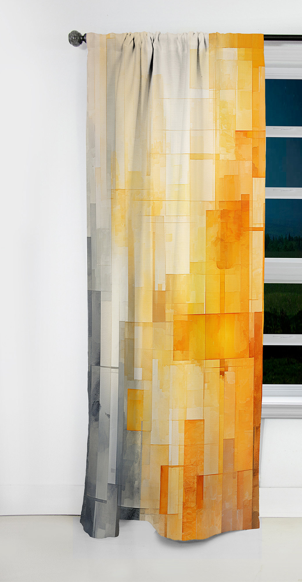 East Urban Home Shanita - Collages Abstract Blackout Curtain - 1 Panels ...