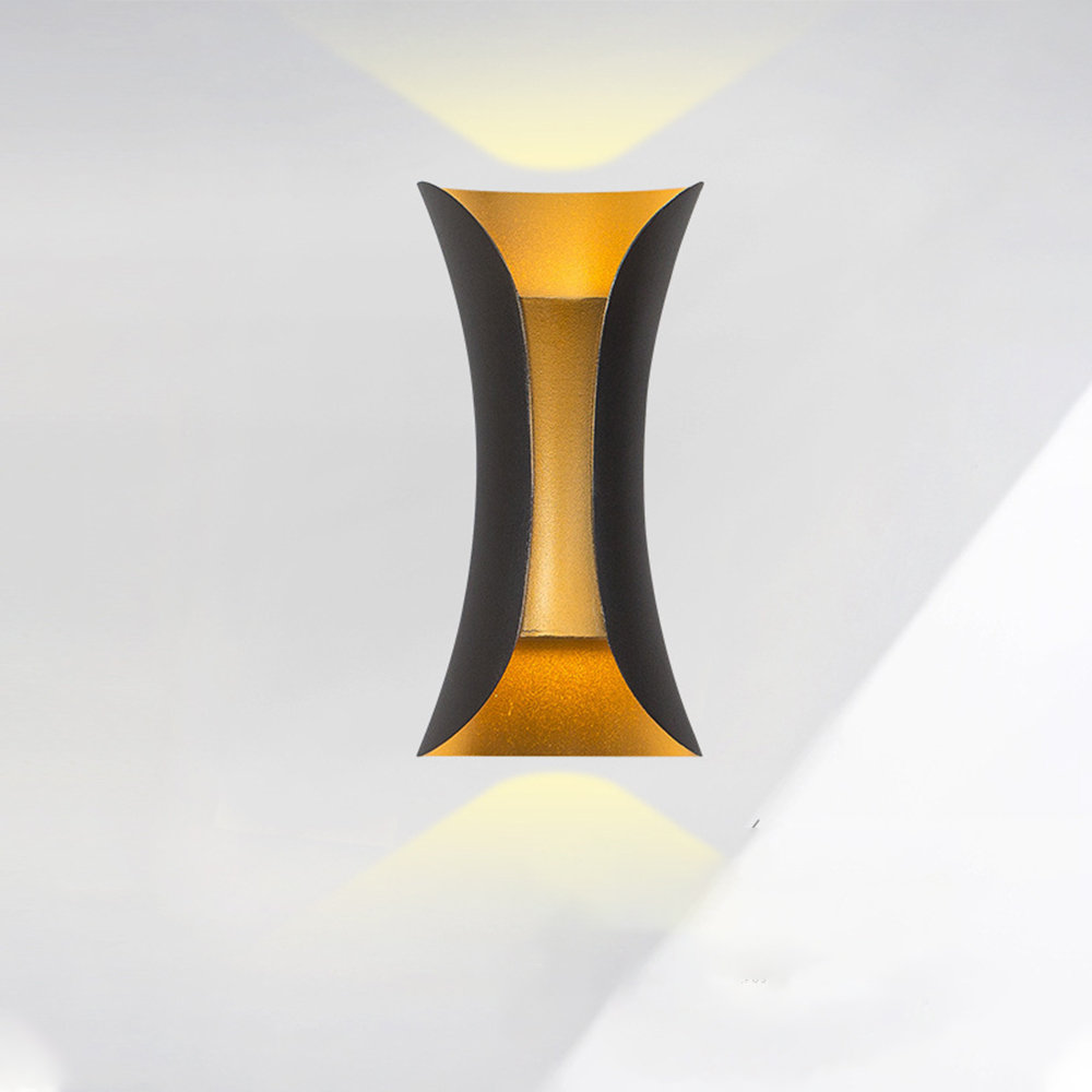 Mercer41 Curl Sconce Light Up Down Metallic Indoor Wall Lighting ...