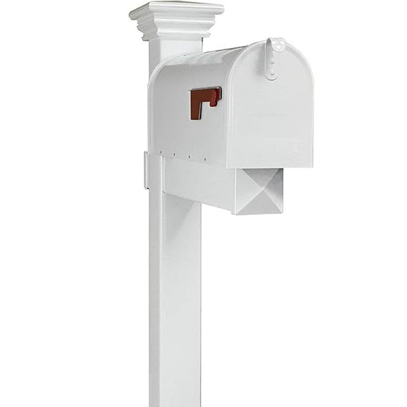 ZILNOX Vinyl/PVC Mailbox Post - Complete Mailbox System with Classic ...