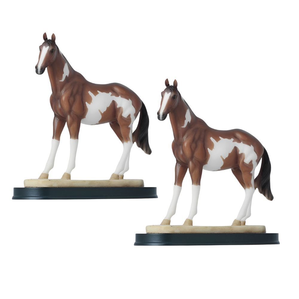 August Grove® "2-PC Set" ICE ARMOR 6"H Palomino Horse Figurine Figurine ...