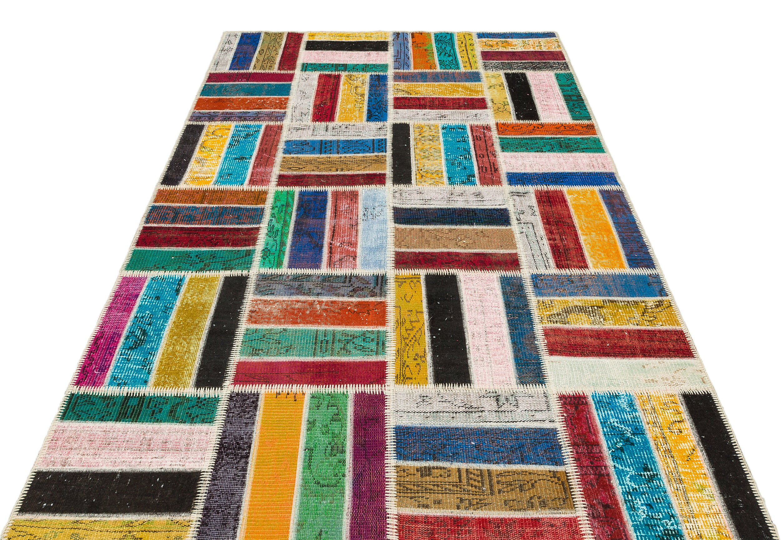 Lofy Iskece Beige Patchwork Wool Handmade Area Rug - Wayfair Canada