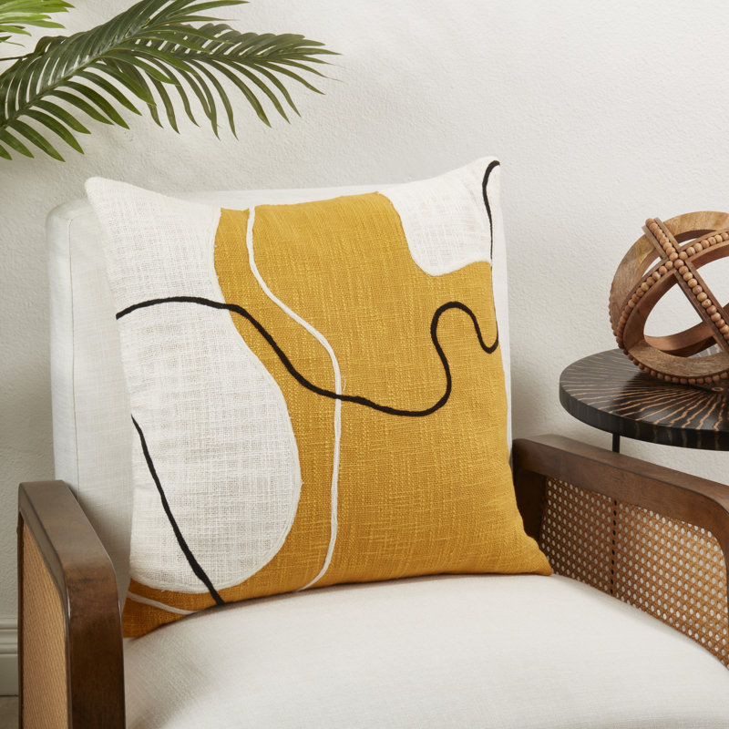 Saro Artistic Ambiance Abstract Throw Pillow Cover | Wayfair
