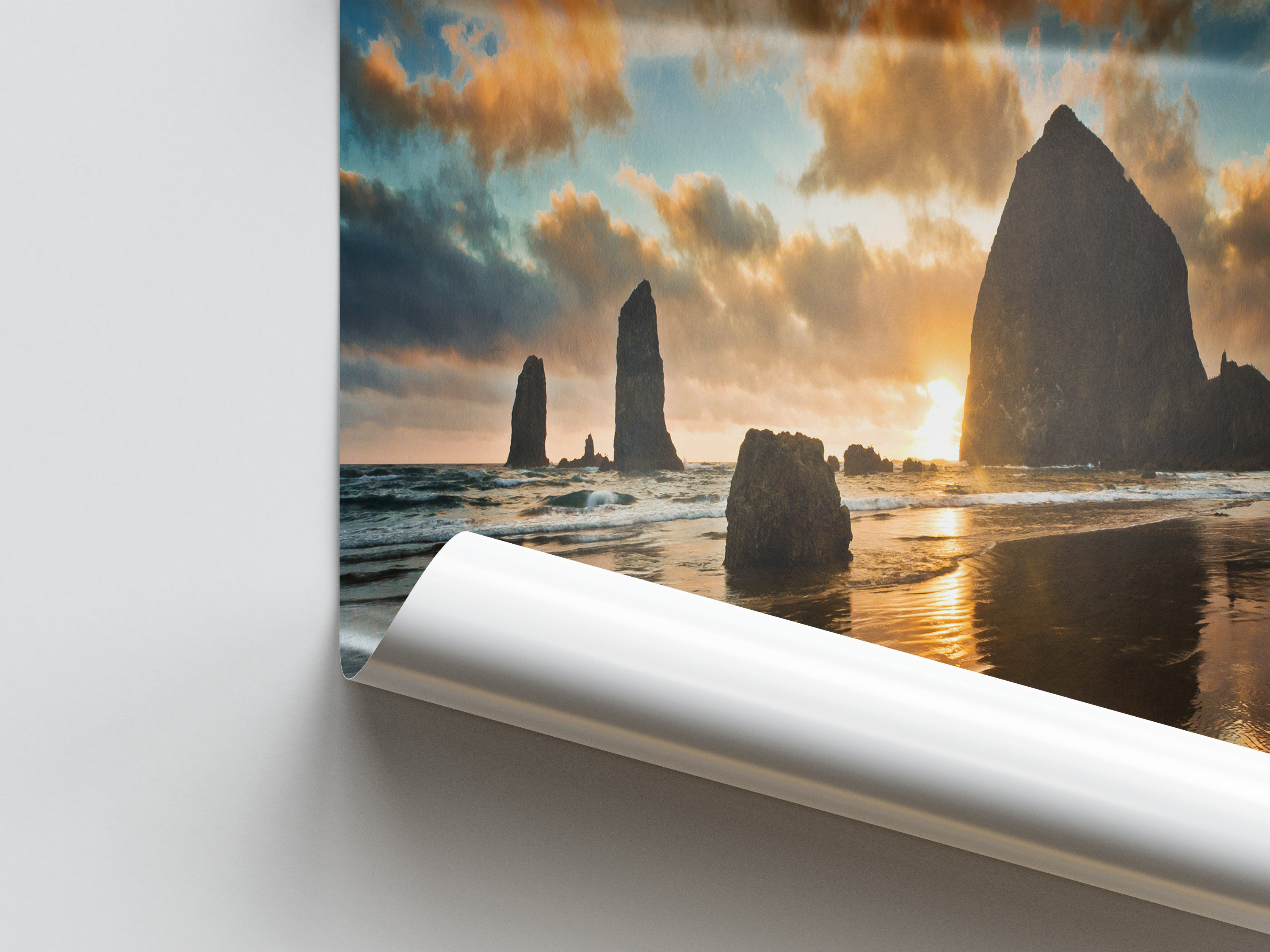 Beachcrest Home™ Haystack Rock Artwork, Cannon Beach Wall Decor, Oregon ...