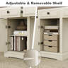 Millwood Pines 59" Farmhouse Computer Desk With Drawers & Power Outlets ...