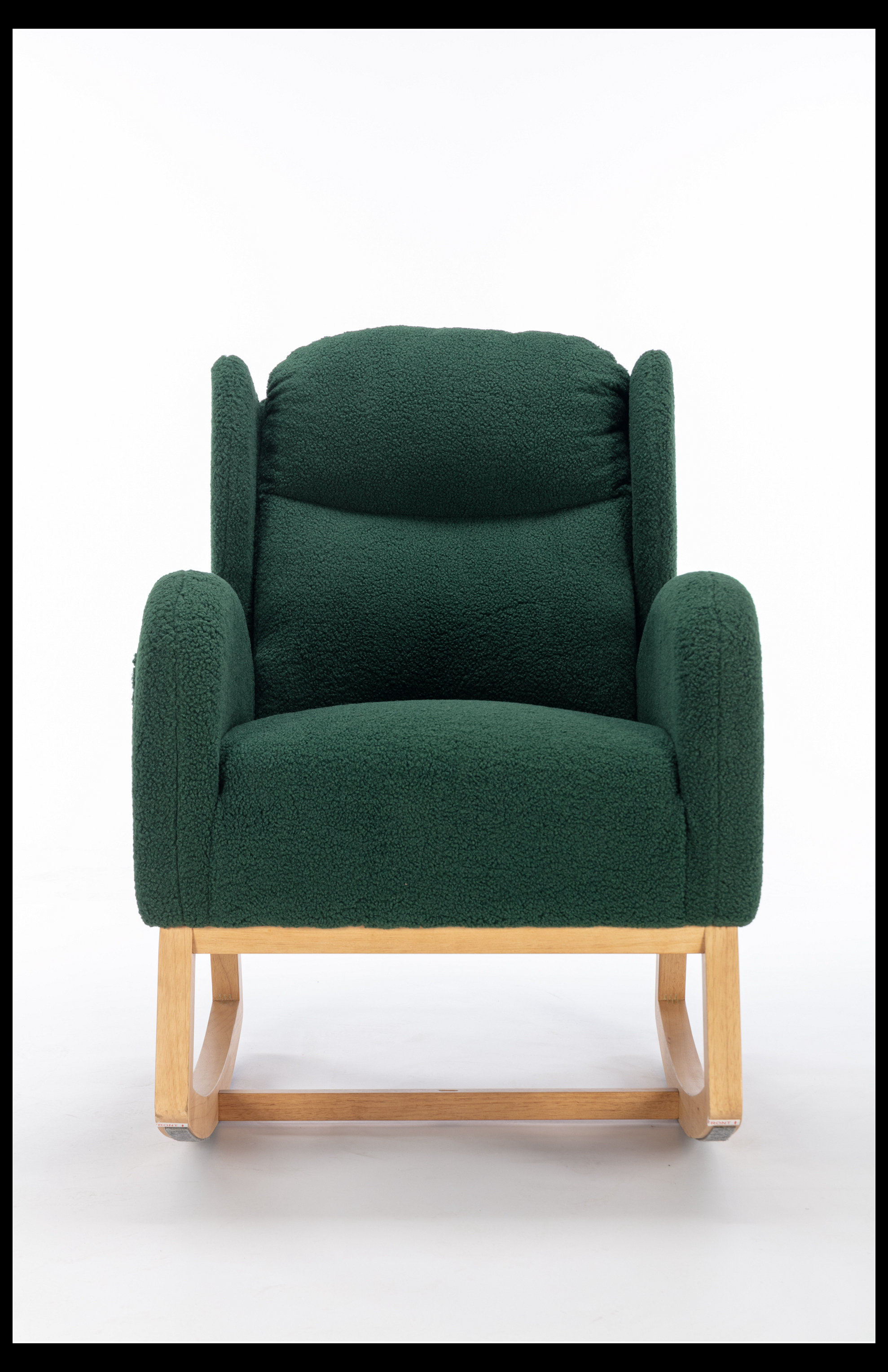 Corrigan Studio® Teddy Fabric Rocking Chair With Packet Wood Legs | Wayfair