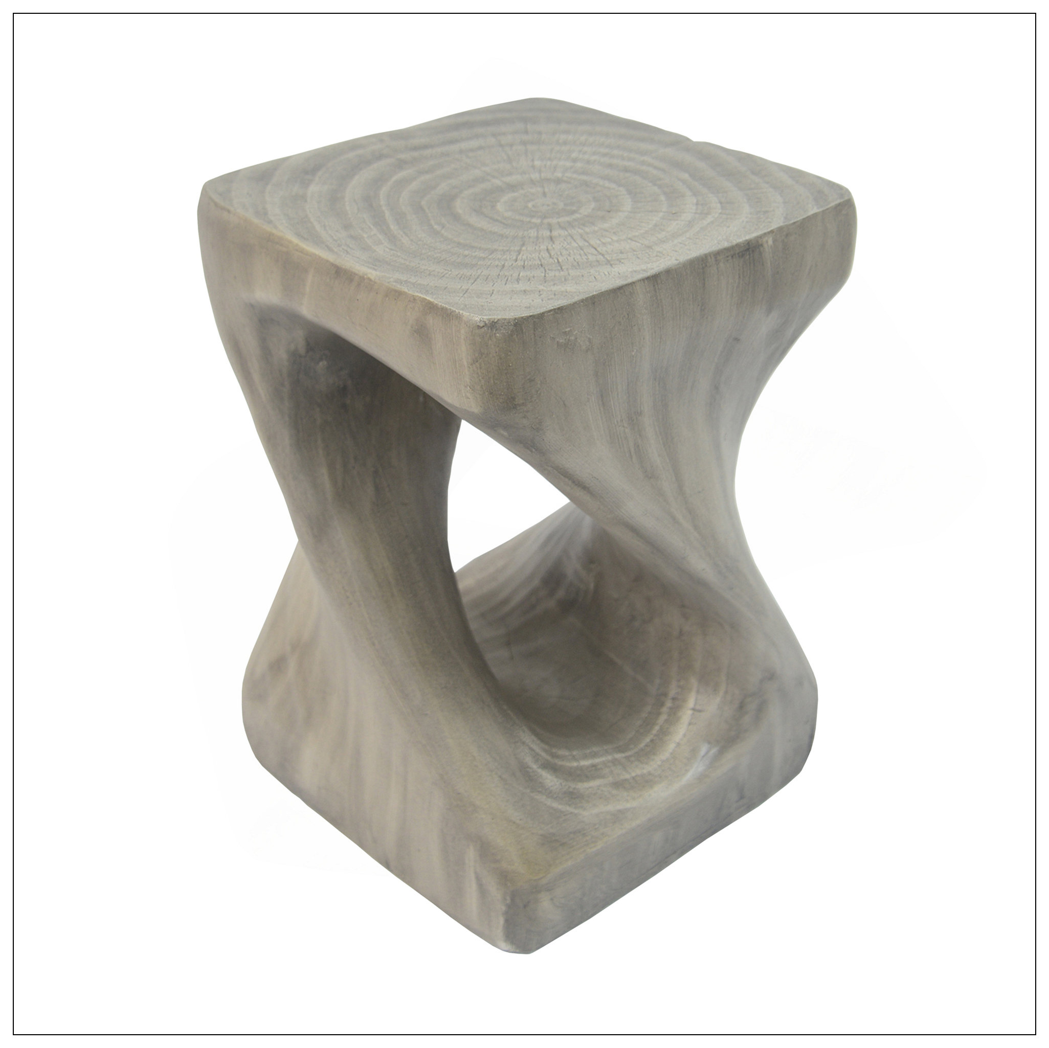 Latitude Run® Mgo Twist Shape Side Table, Wood-Like Texture, | Wayfair