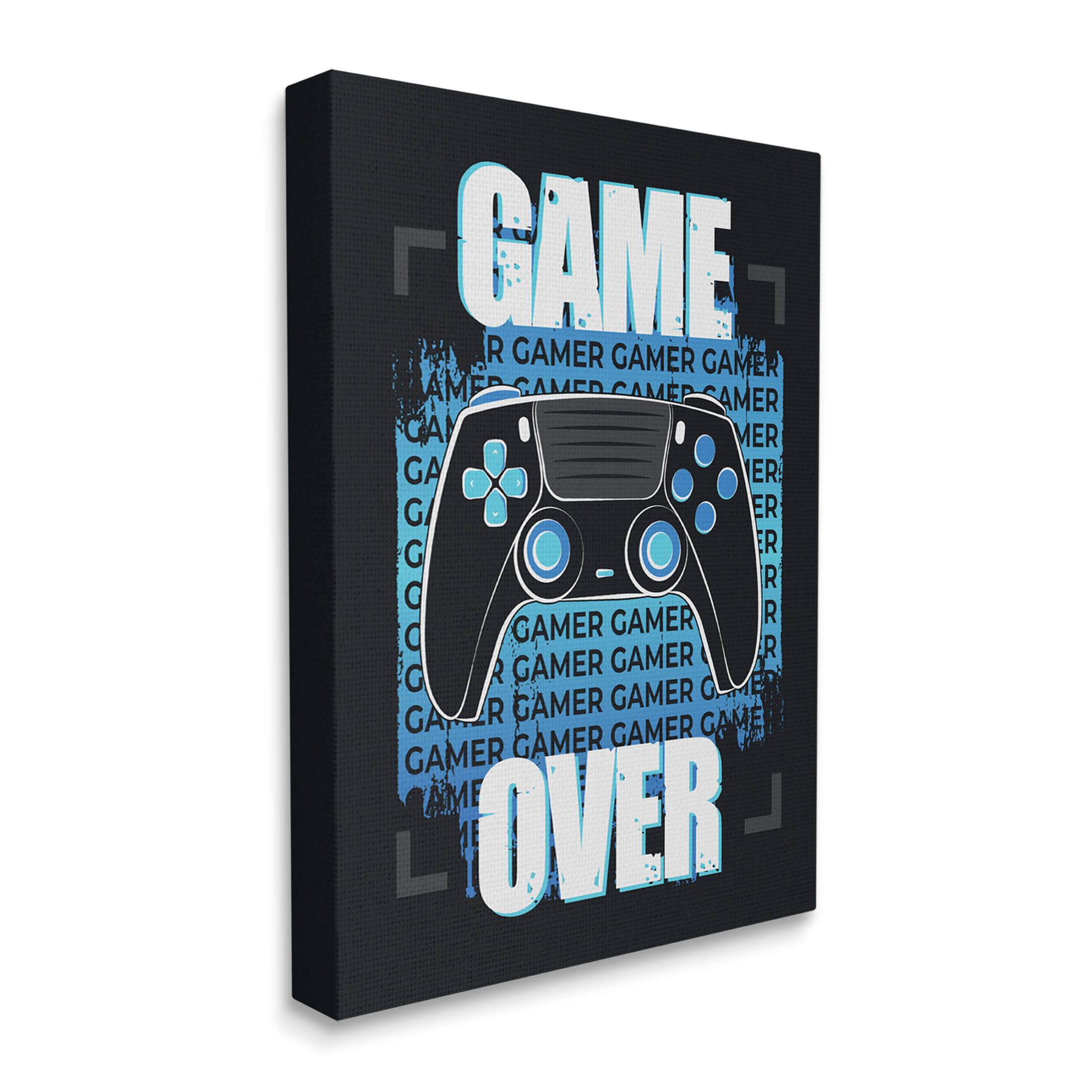 Stupell Industries Game Over Controller Phrase Canvas Wall Art By ...