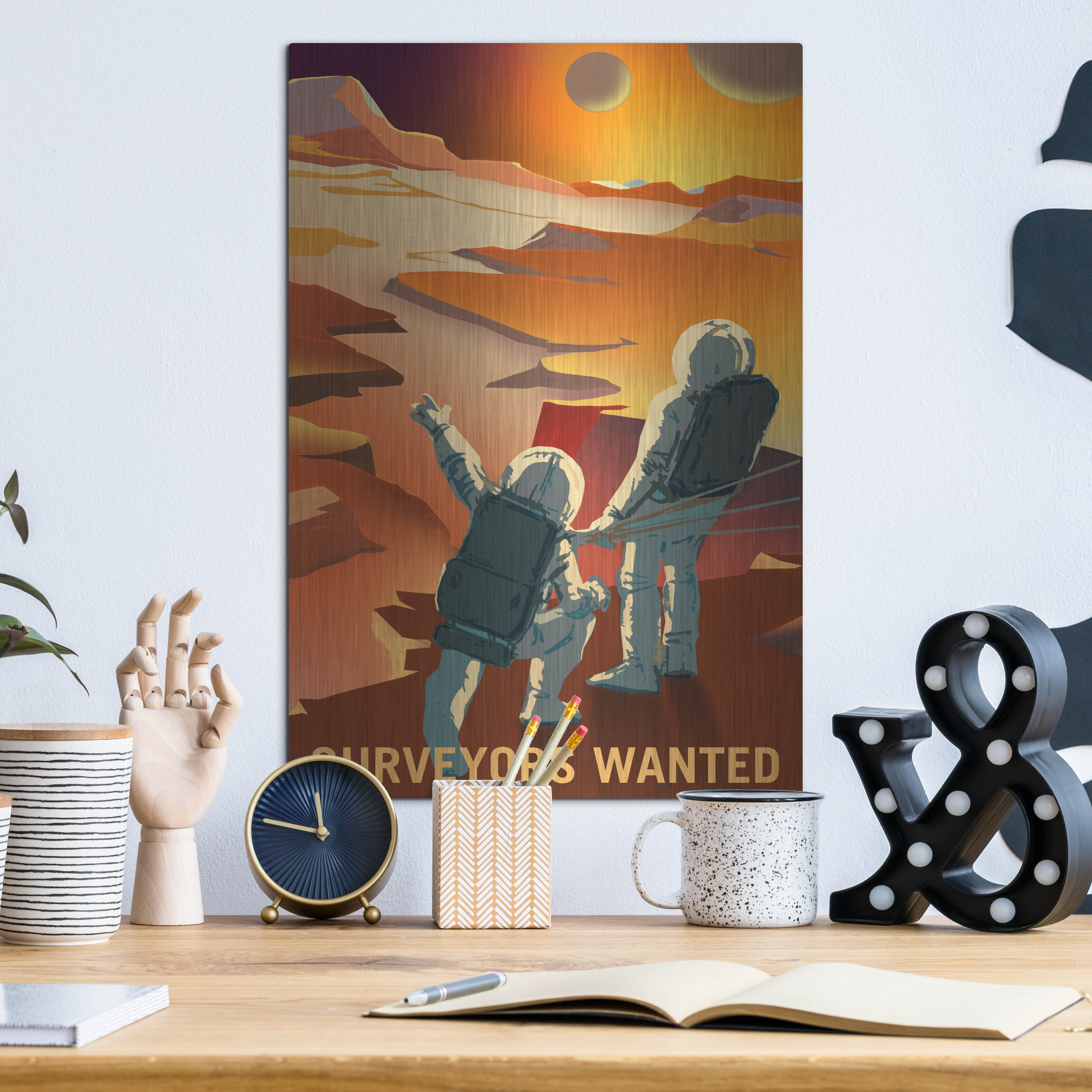 Winston Porter 'Mars Explorer Series: Surveyors Wanted' Metal Wall Art ...