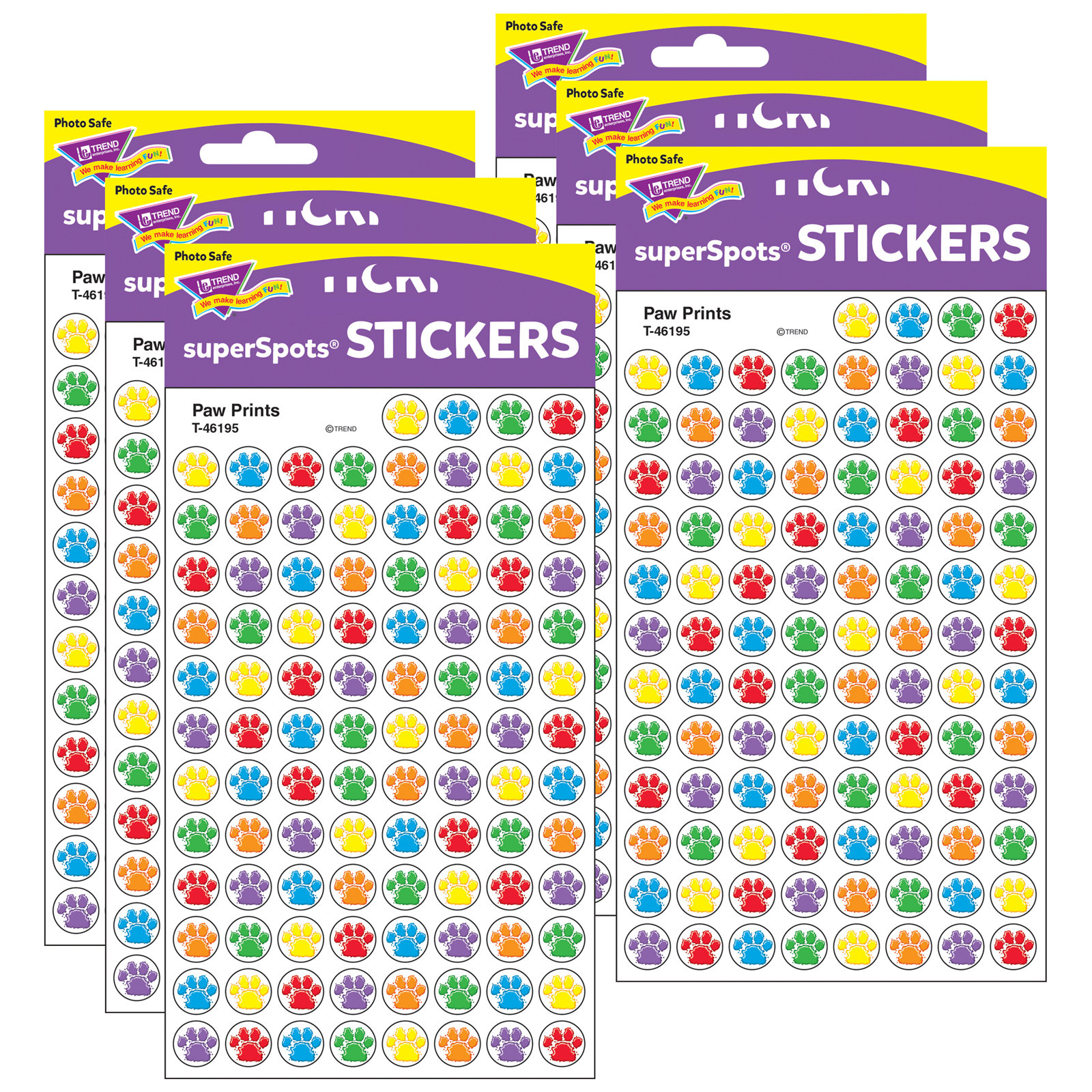 TREND enterprises, Inc. Paw Prints Super Spots 4800 Piece Stickers Set ...