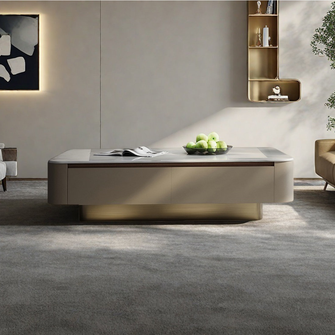 Wu's StylishVault Luxury Marble Coffee Table - Wayfair Canada