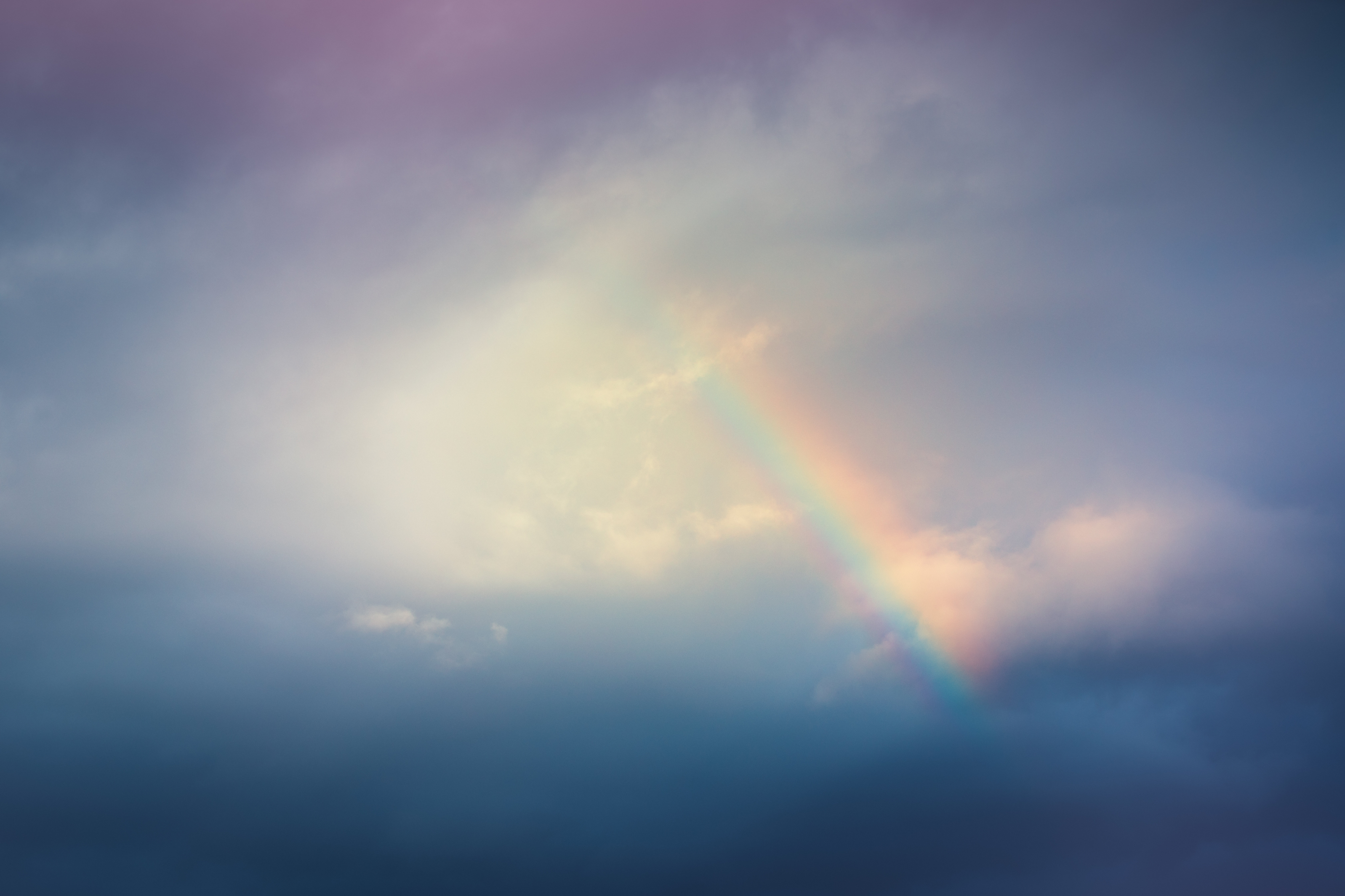 Ebern Designs Stormy Sky with Rainbow by Borchee | Wayfair