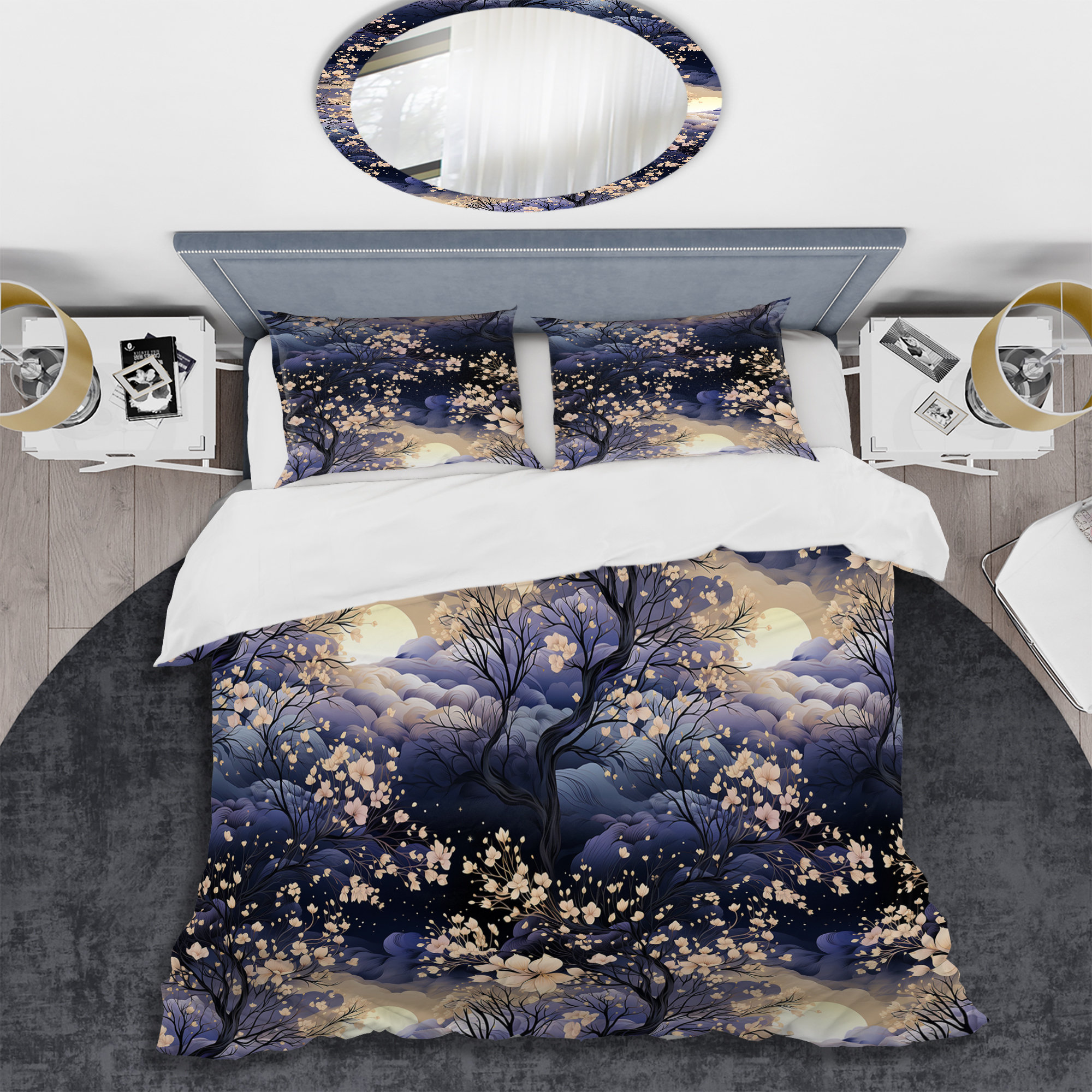 Design Art Subdued Moonlight Moody Patterns II Bedding | Wayfair