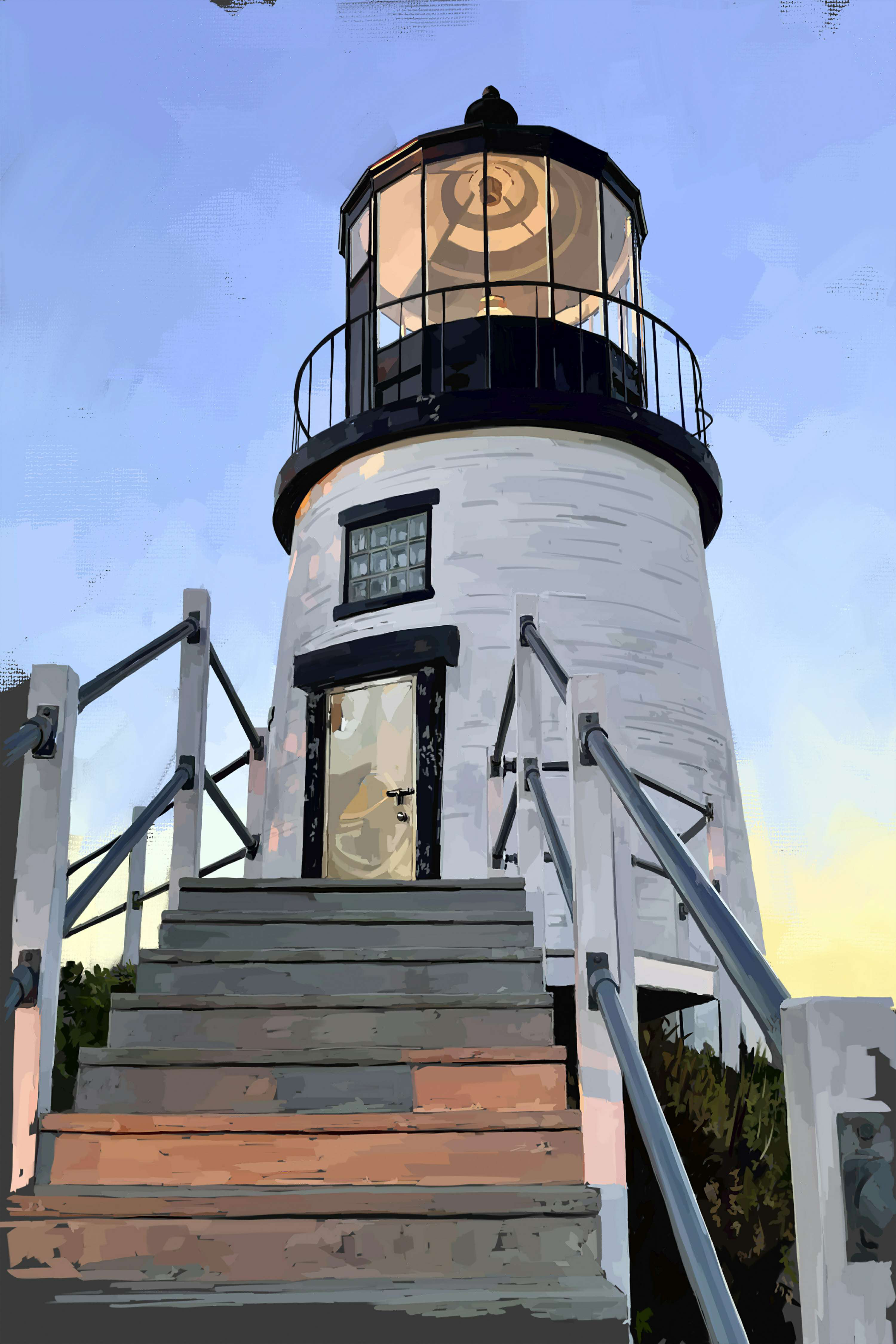 Hokku Designs Maine Lighthouses I - Wrapped Canvas Print | Wayfair