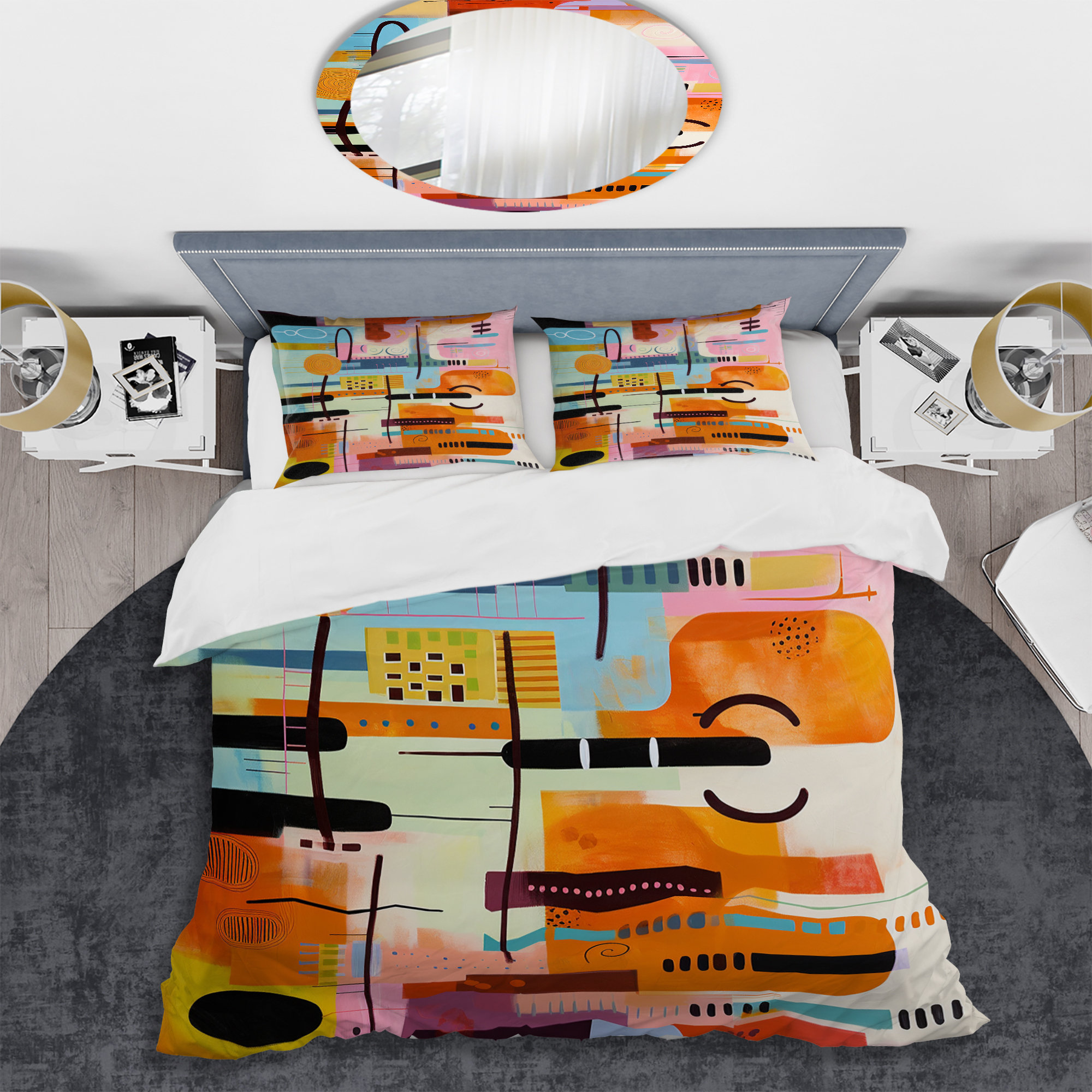 Design Art Midcentury Geometric Funny Collage III - Abstract Geometric ...