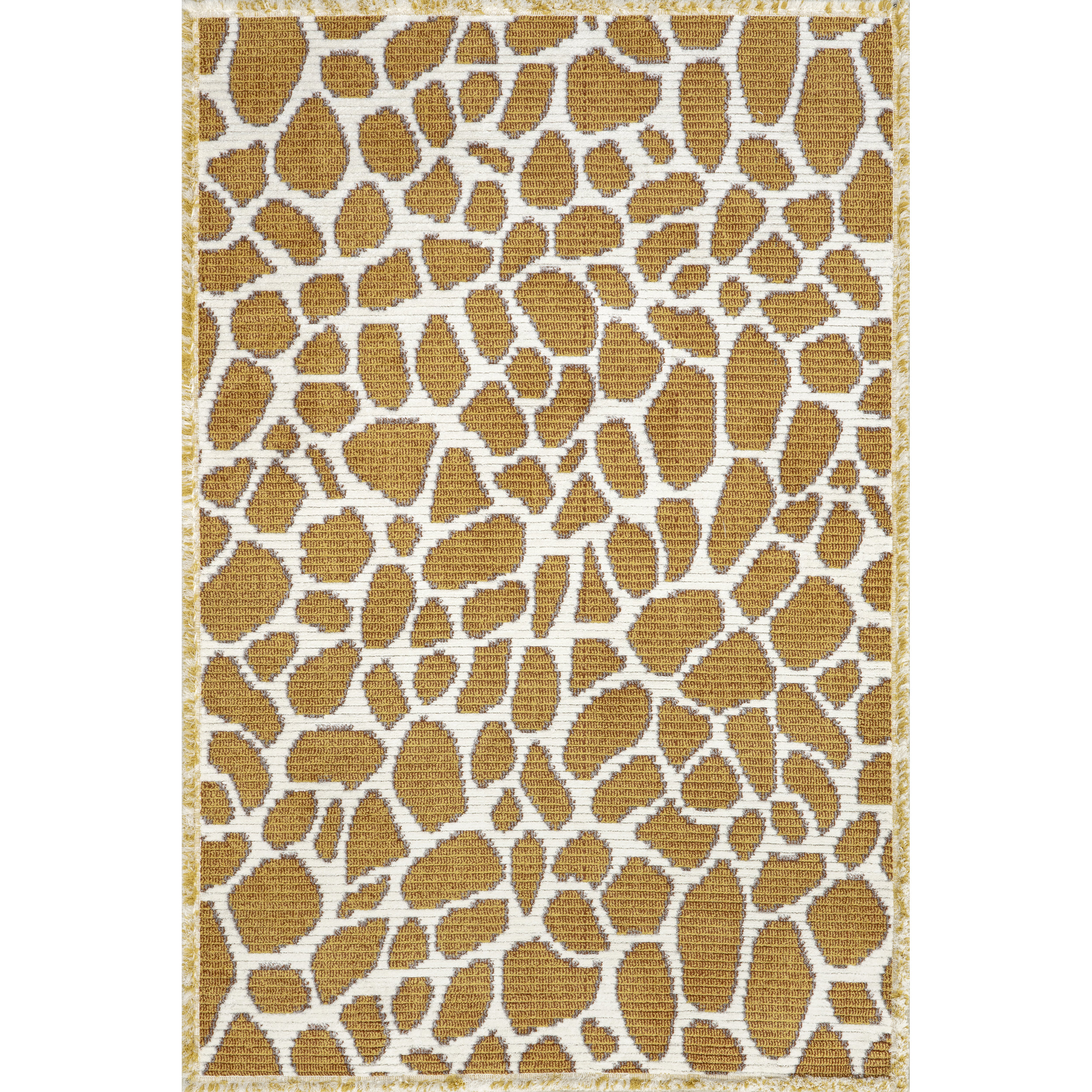 Ivy Bronx Amberleigh Giraffe Print Fringe Area Rug | Wayfair