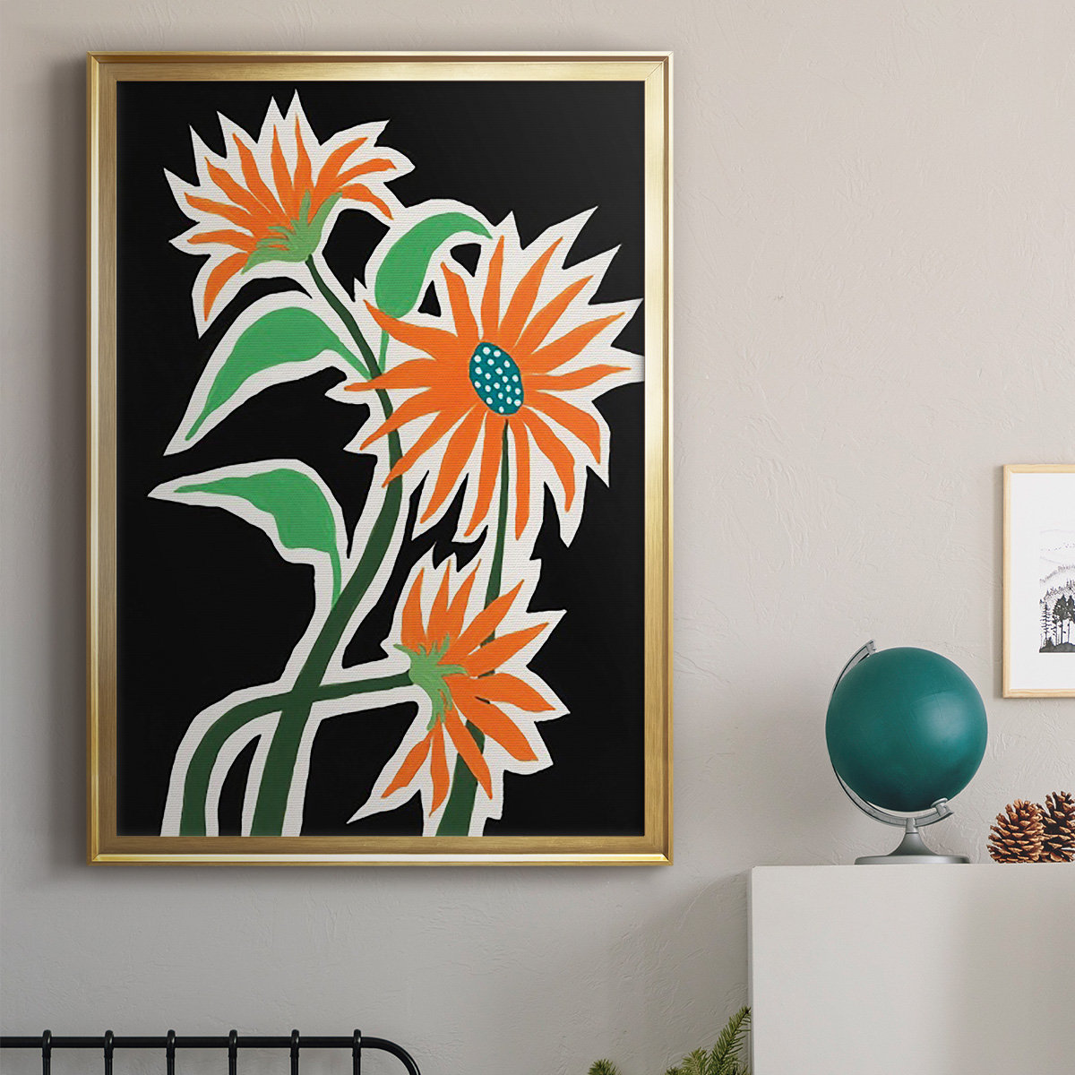 Wexford Home Pop Flowers III Premium Framed Print - Ready To Hang | Wayfair
