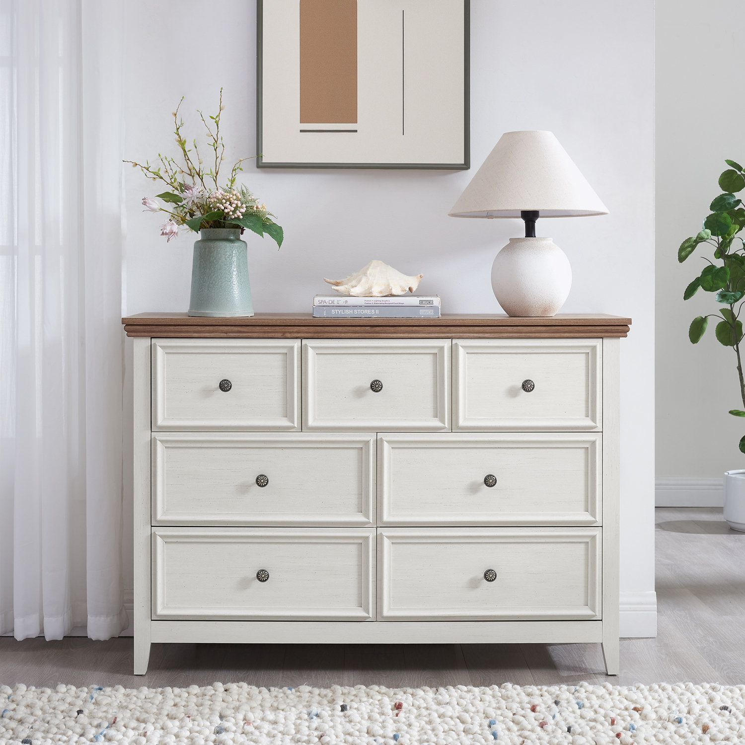 Lark Manor rectangle shape accent chests with 7 drawers - Wayfair Canada