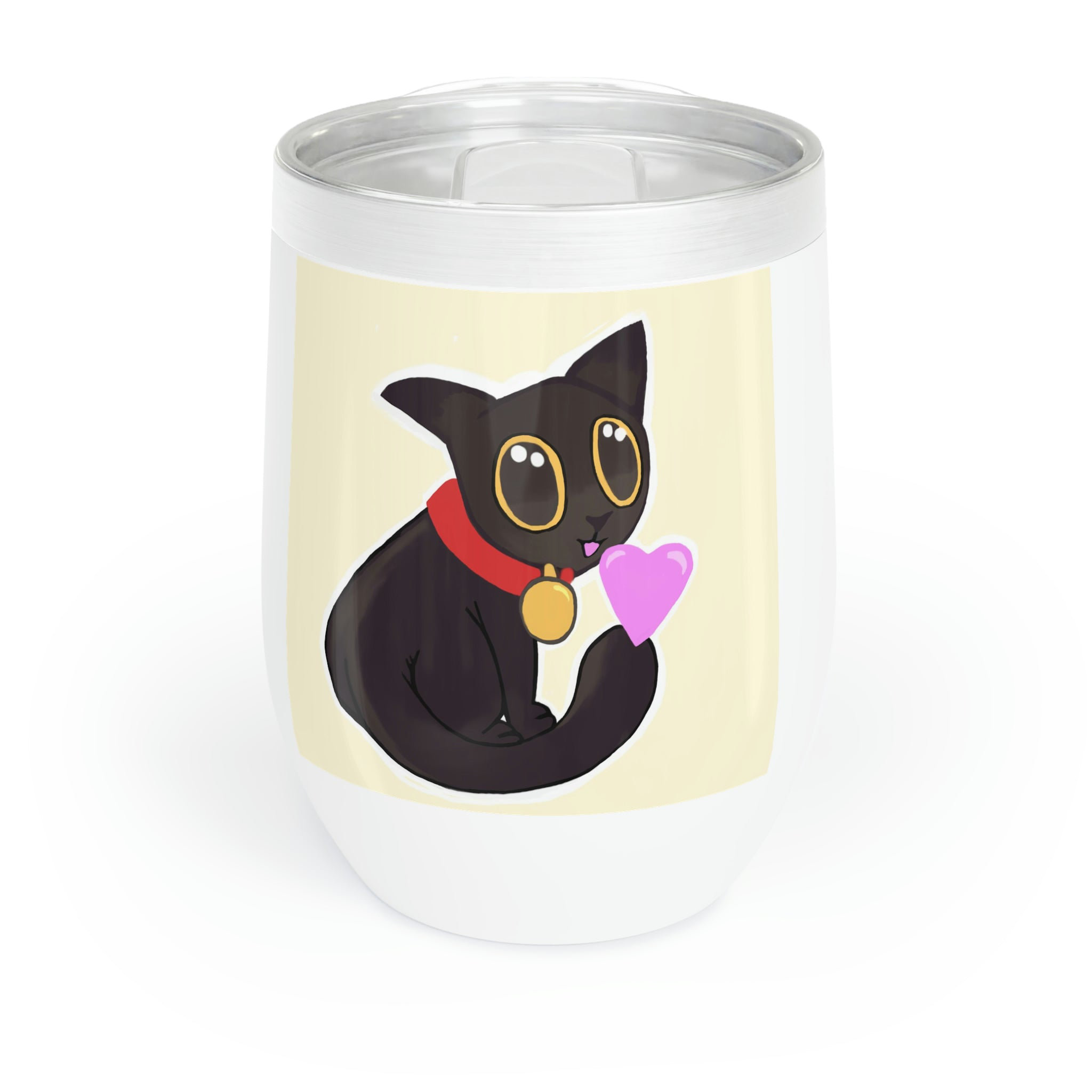 Marick Booster Cat Illustration Chill Wine Tumbler | Wayfair