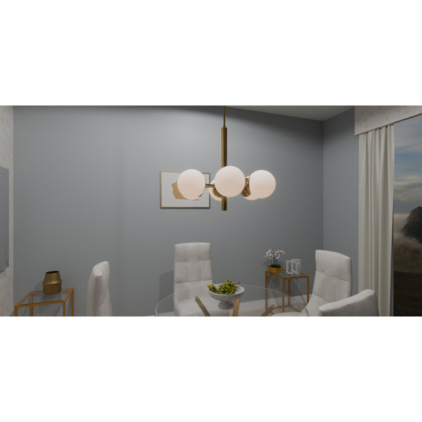 Ivy Bronx Fronton 6 - Light Dimmable Modern Linear Chandelier | Wayfair