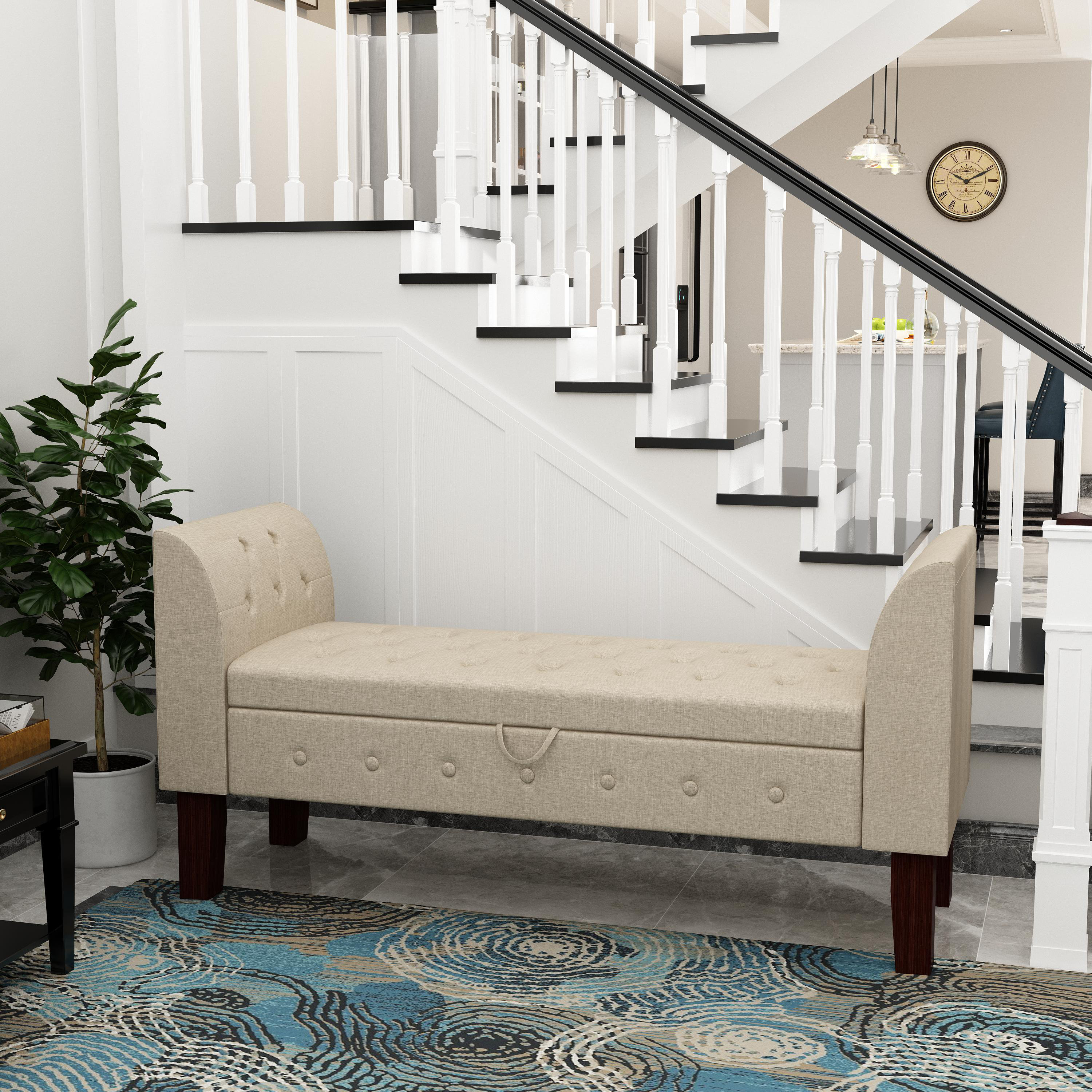 Red Barrel Studio® Hannabel Upholstered Storage Bench & Reviews | Wayfair