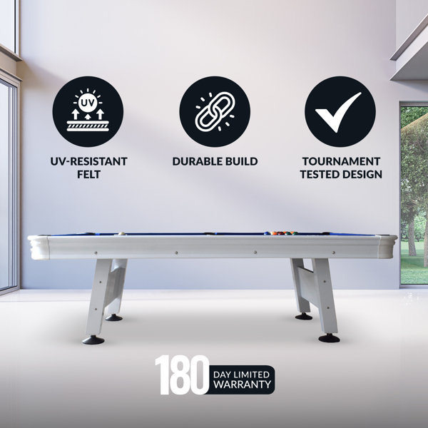 Hathaway Games Hathaway Alpine 8-ft Outdoor Pool Table with Aluminum ...