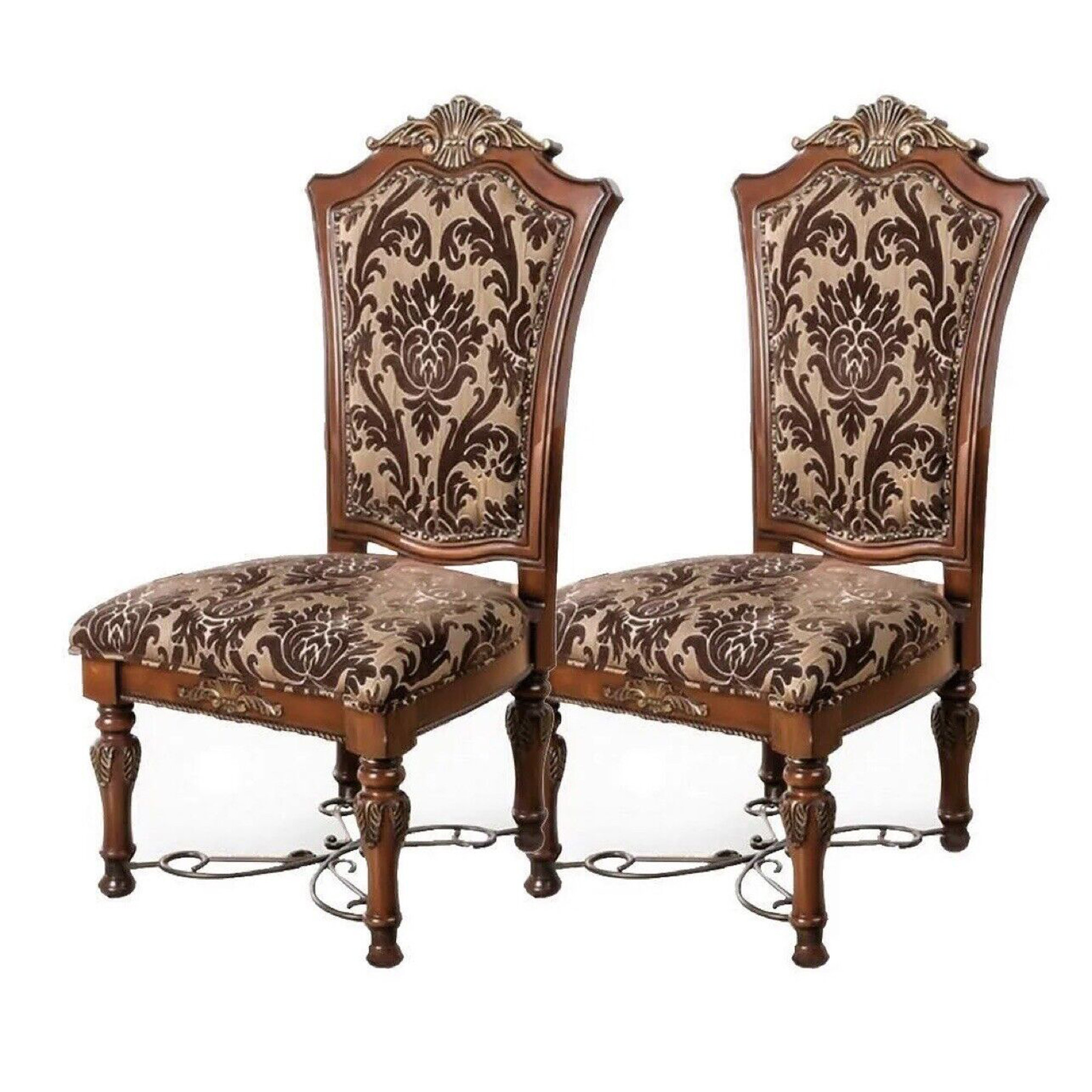 Bloomsbury Market Traditional Fancy Set Of 2Pcs Side Chairs Brown ...