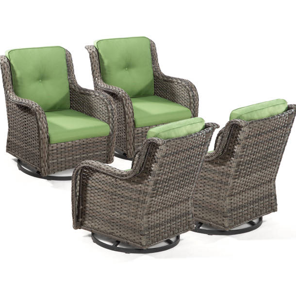 Wildon Home® Ivandell Swivel Patio Chair with Cushions | Wayfair