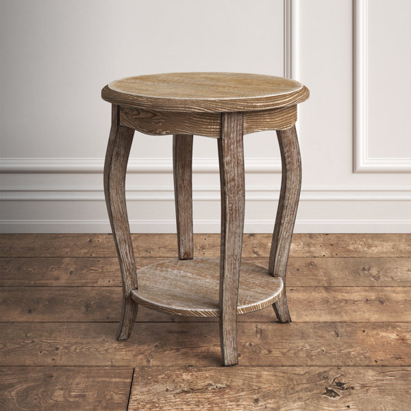 Kelly Clarkson Home Francoise Rustic Industrial Antique Wooden Round ...