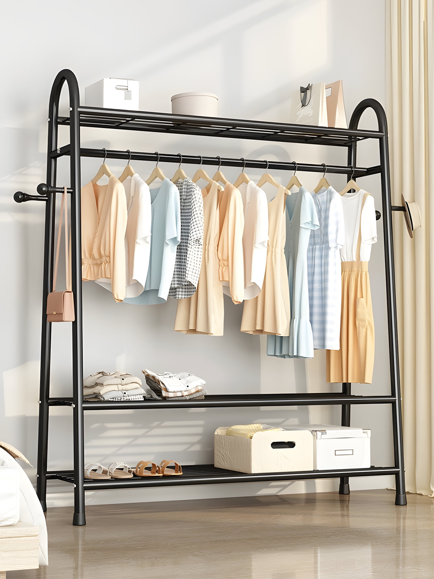 Rebrilliant Foldable Clothes Drying Rack For Home, Portable Laundry ...