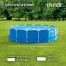 Intex 10ft x 30in Metal Frame Swimming Pool Set with Filter and Debris ...