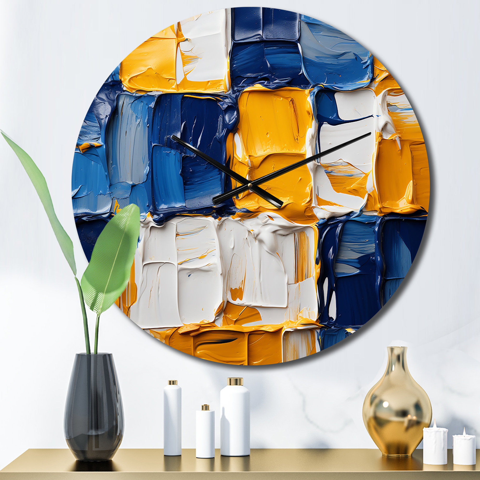 East Urban Home Beedle - Abstract Wall Clock - Wayfair Canada