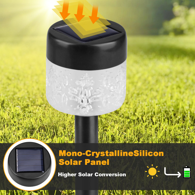 Liwarace Black Low Voltage Solar Powered Integrated LED Pathway Light ...