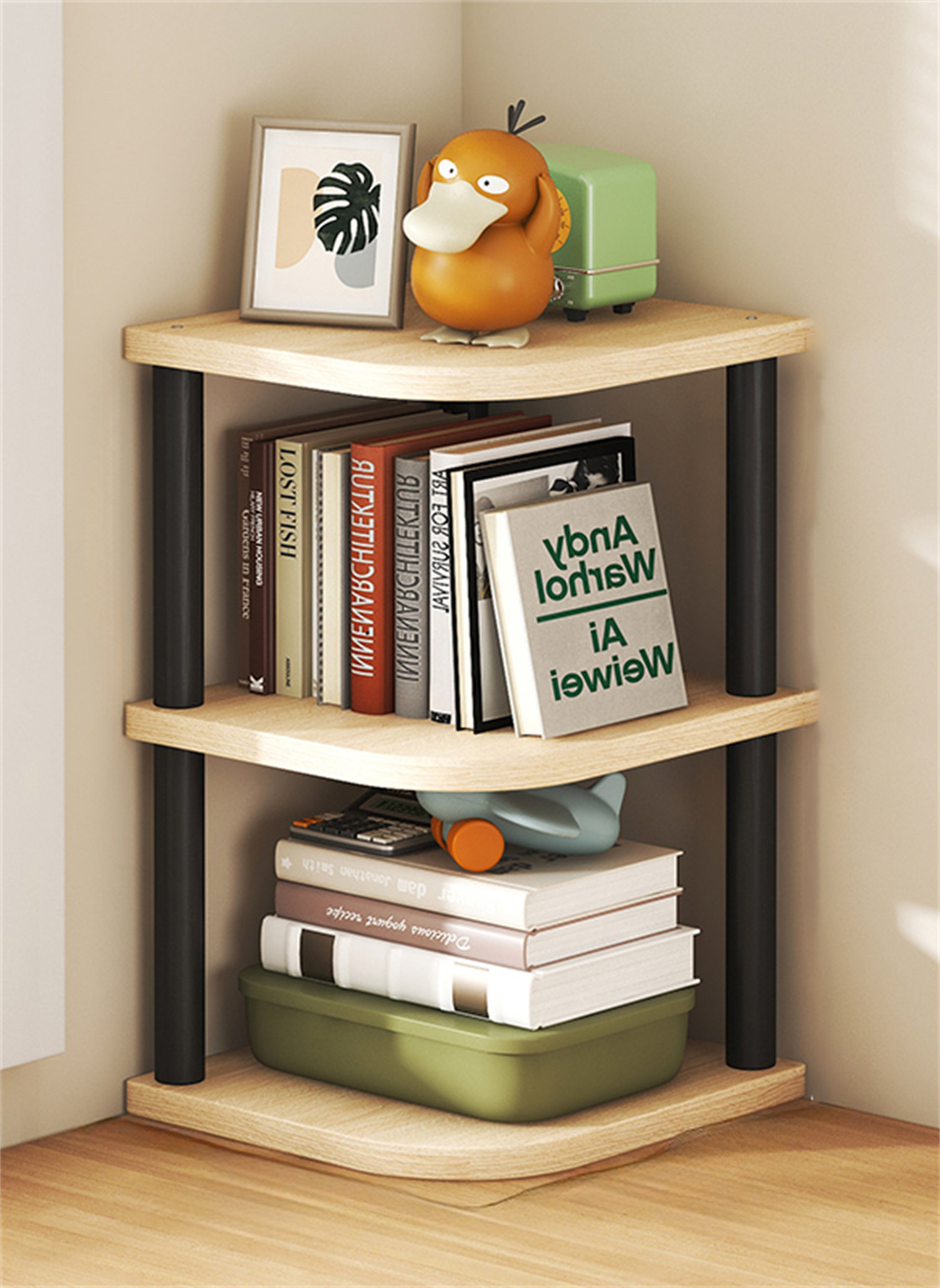 Hokku Designs Desktop Office Desk Corner Shelf, Small Storage Rack ...