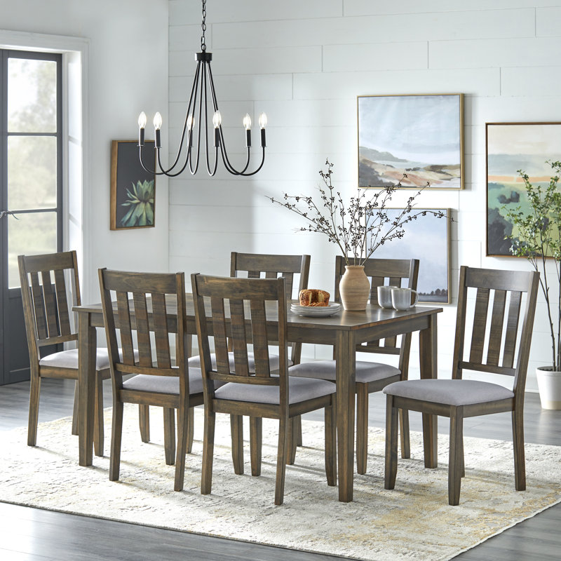 Charlton Home® Rhem Solid Wood Dining Set & Reviews | Wayfair